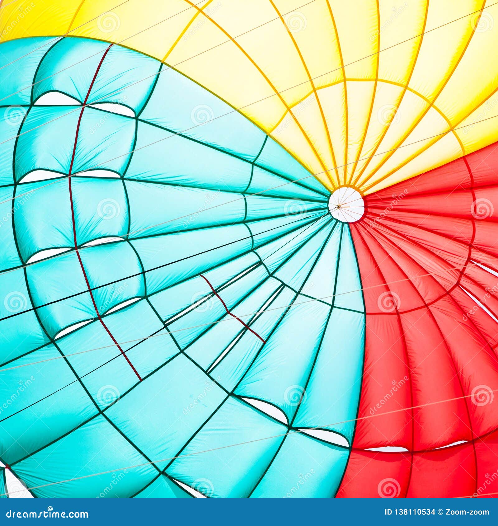 Parachute canopy stock photo. Image of closeup, color - 138110534