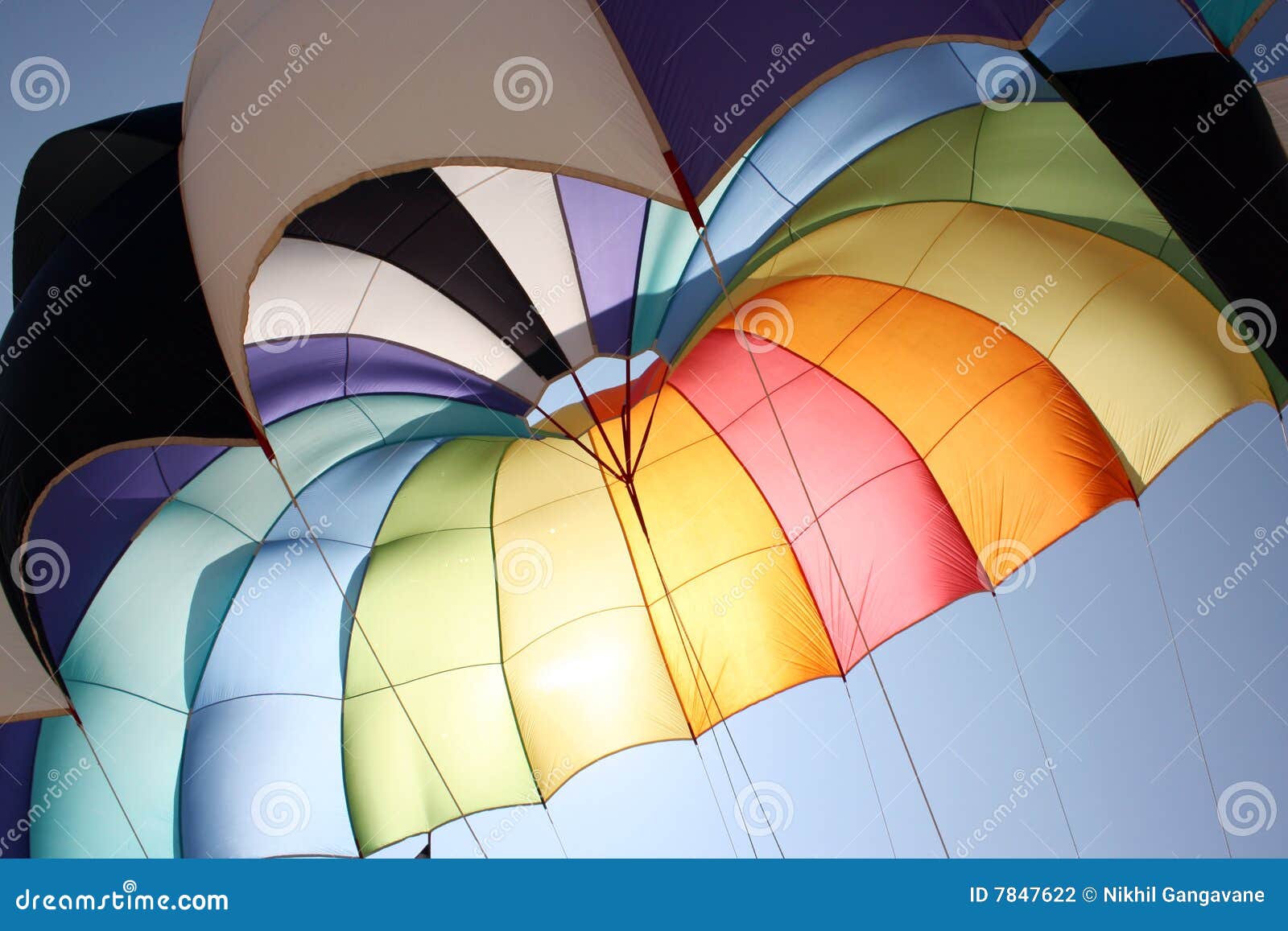 Parachute Colors Background Stock Photo - Image of recreation ...