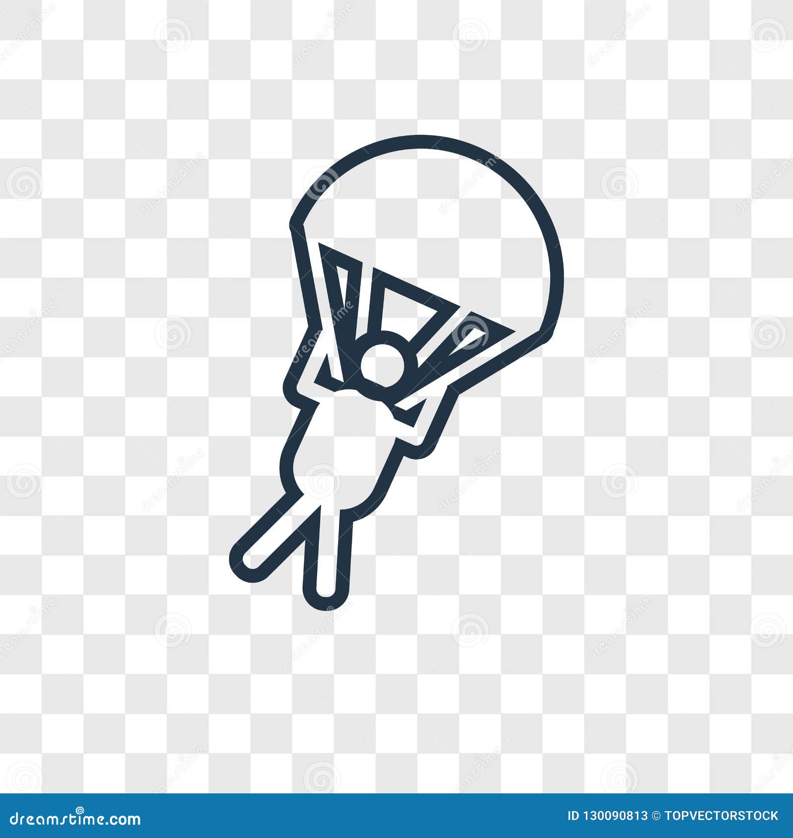 Parachute Concept Vector Linear Icon Isolated on Transparent Background ...