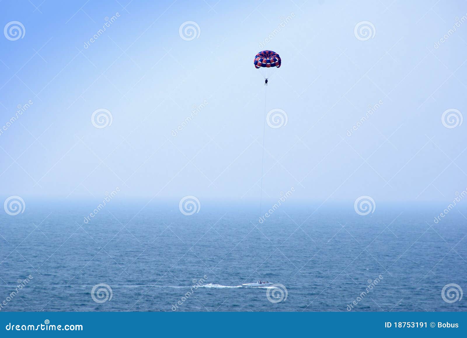 Parachute and Cutter on Sea Stock Image - Image of waves, health: 18753191