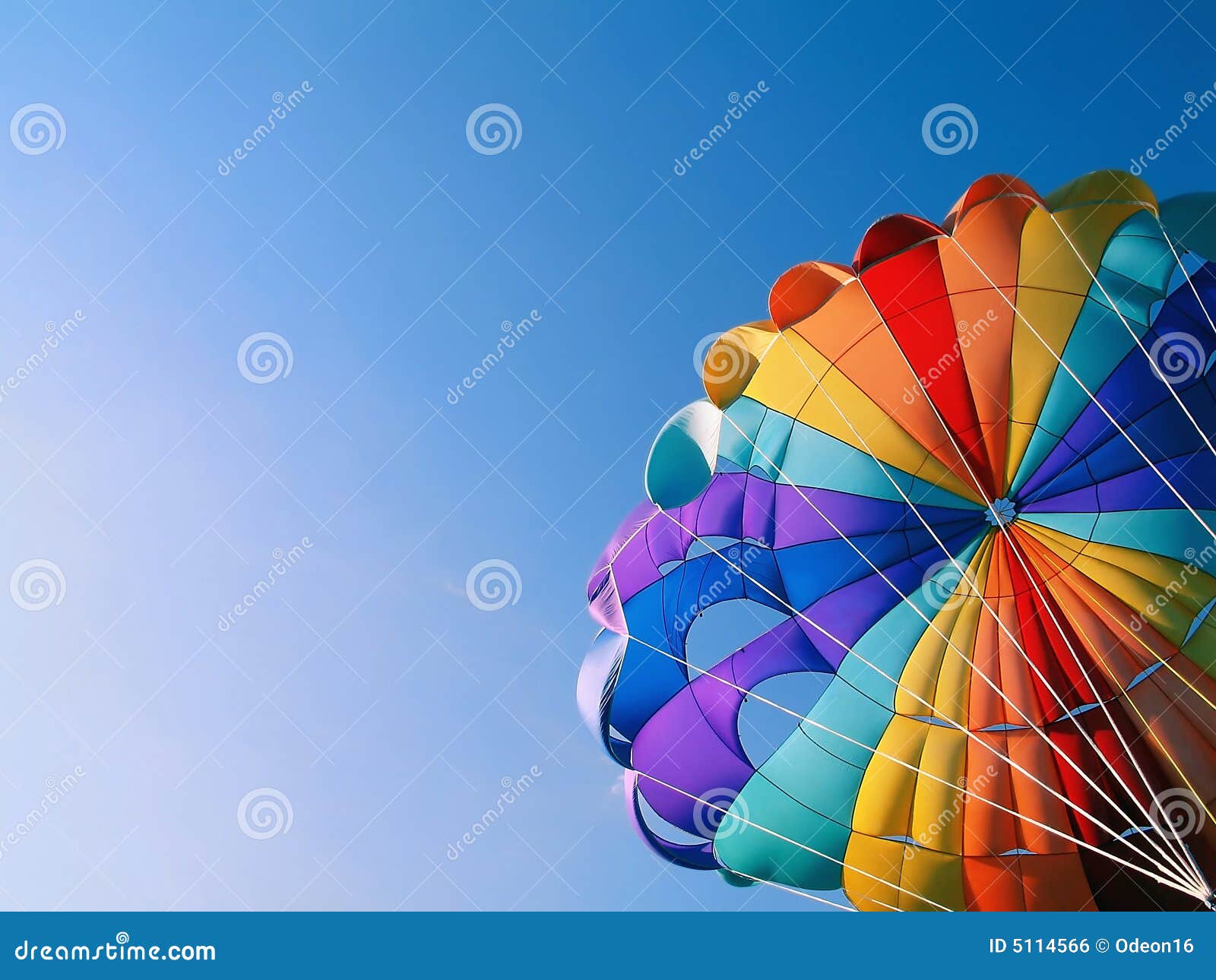 Parachute detail stock photo. Image of cloud, skiing, freedom - 5114566