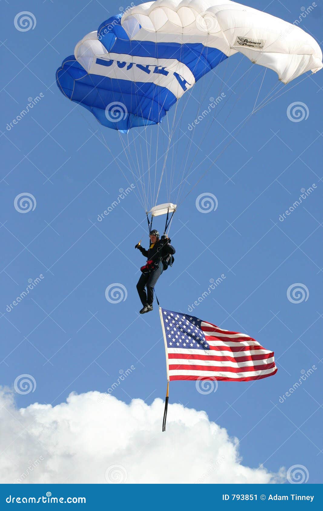 Parachute and Flag stock image. Image of jump, chute, thrill - 793851