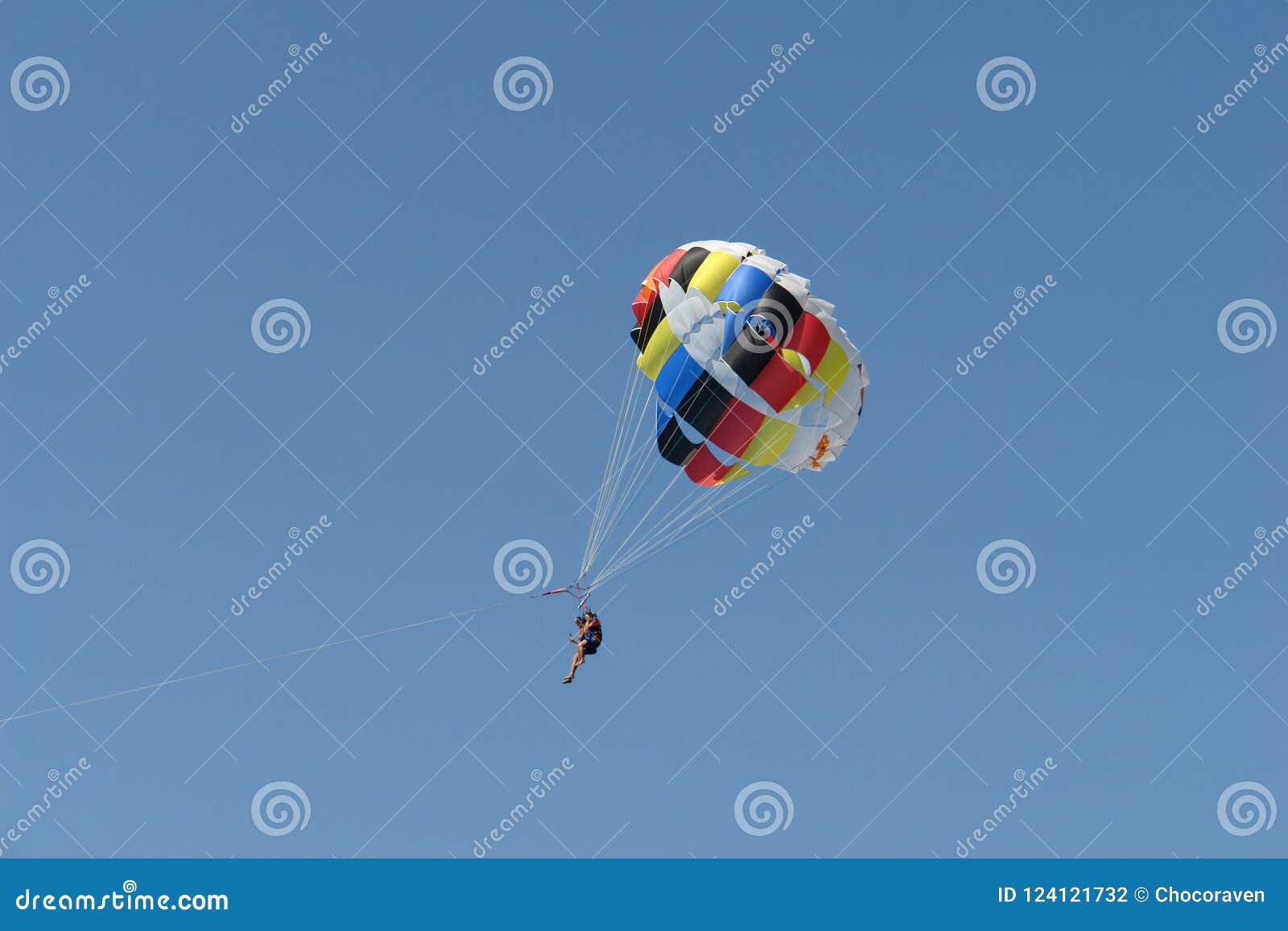 Parachute flight. stock illustration. Illustration of extreme - 124121732