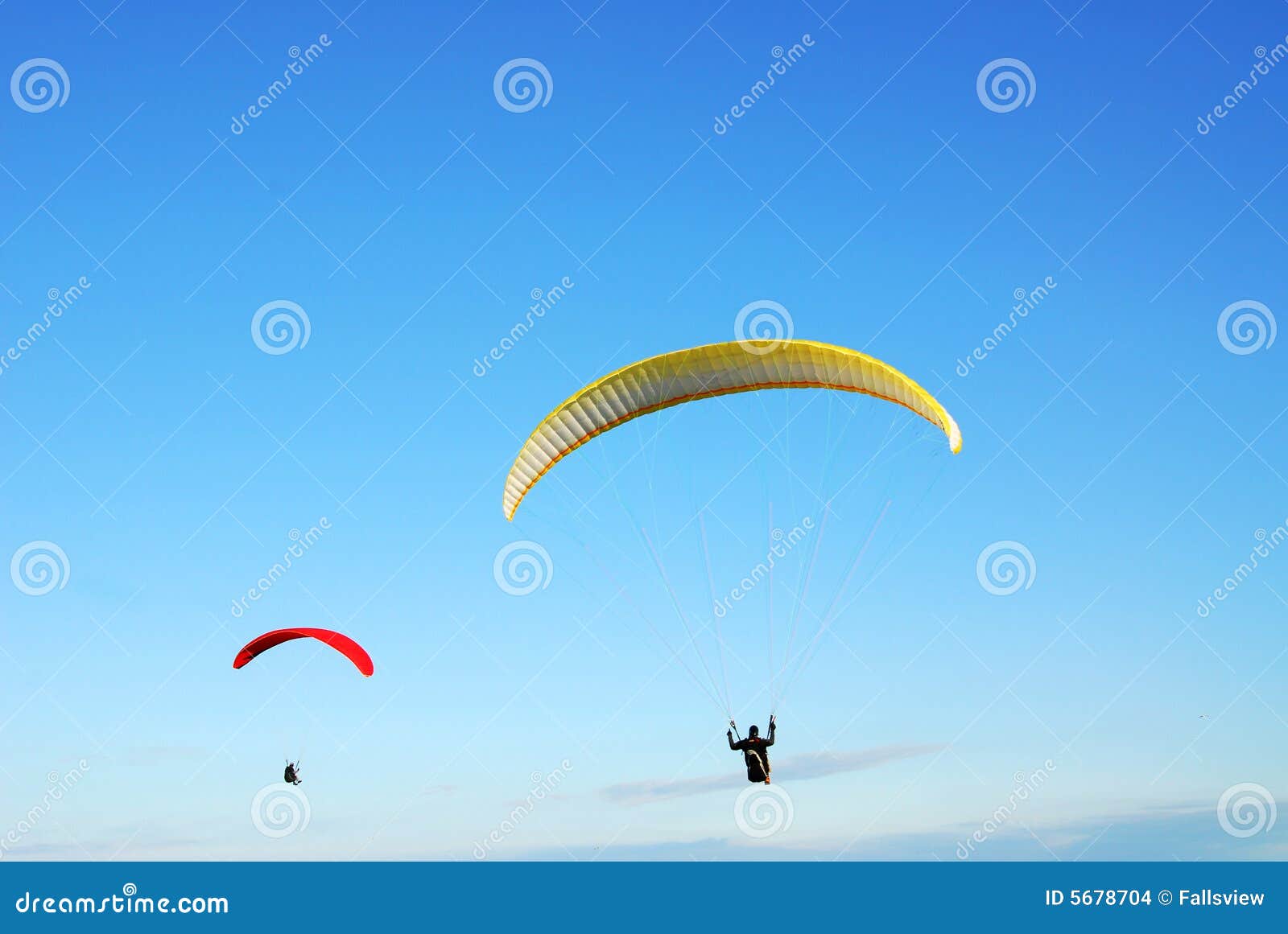 Parachute flying in sky stock photo. Image of parachutes - 5678704