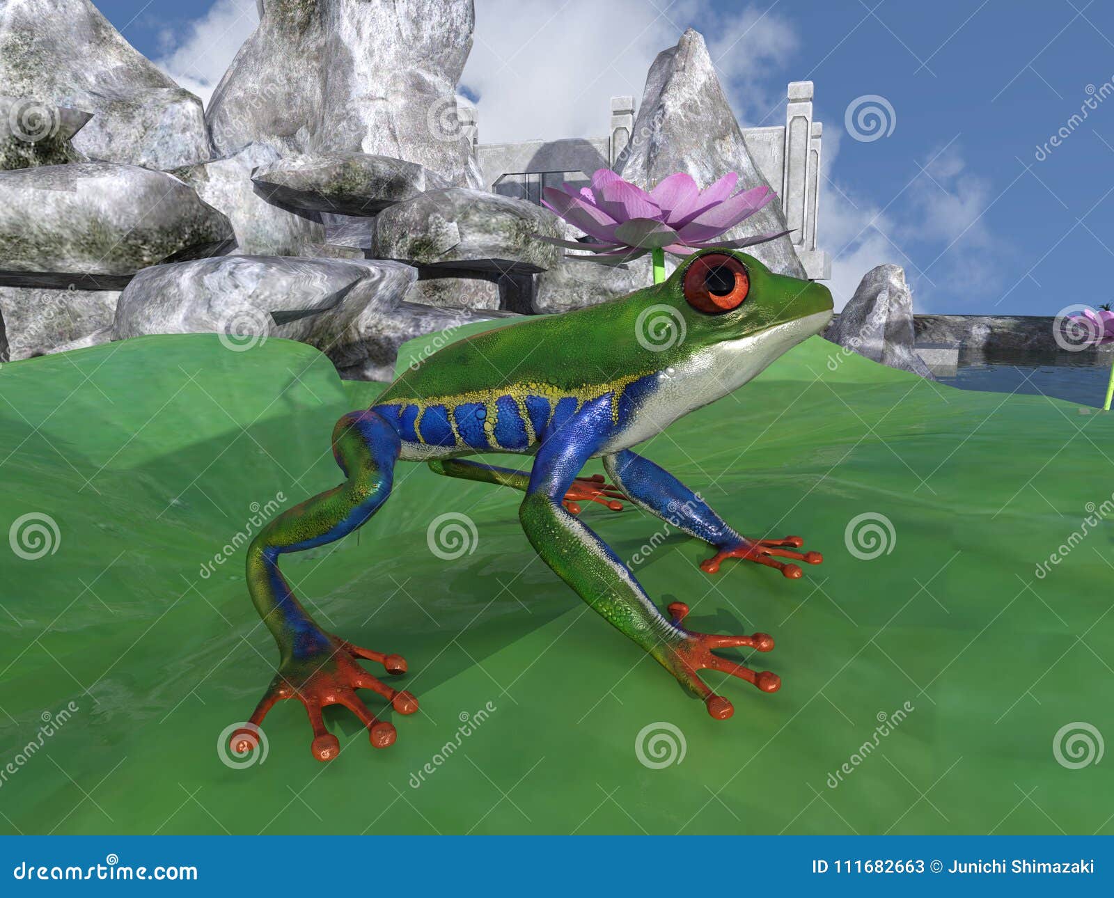 Parachute frog stock illustration. Illustration of hydraulic - 111682663