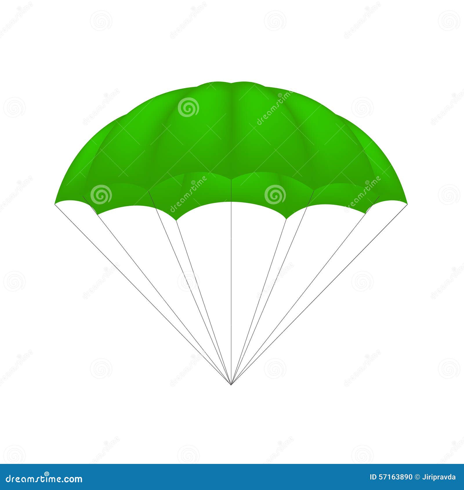Parachute in green design stock vector. Illustration of transportation ...