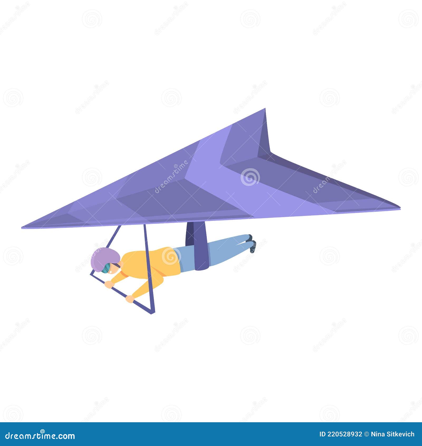Parachute Hang Glider Icon, Cartoon Style Stock Vector - Illustration ...