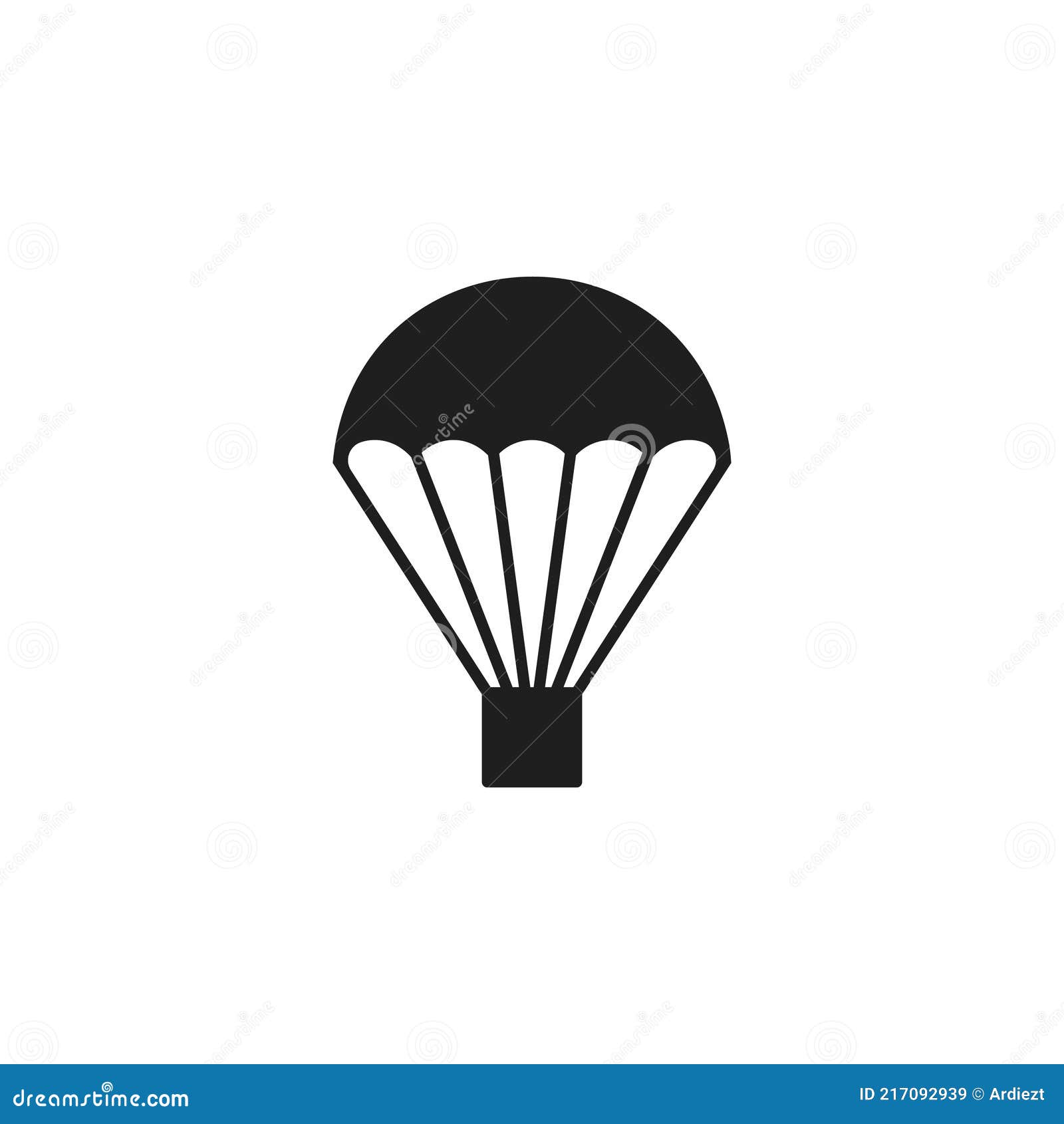 Parachute Icon Flat Vector Illustration Stock Vector - Illustration of ...