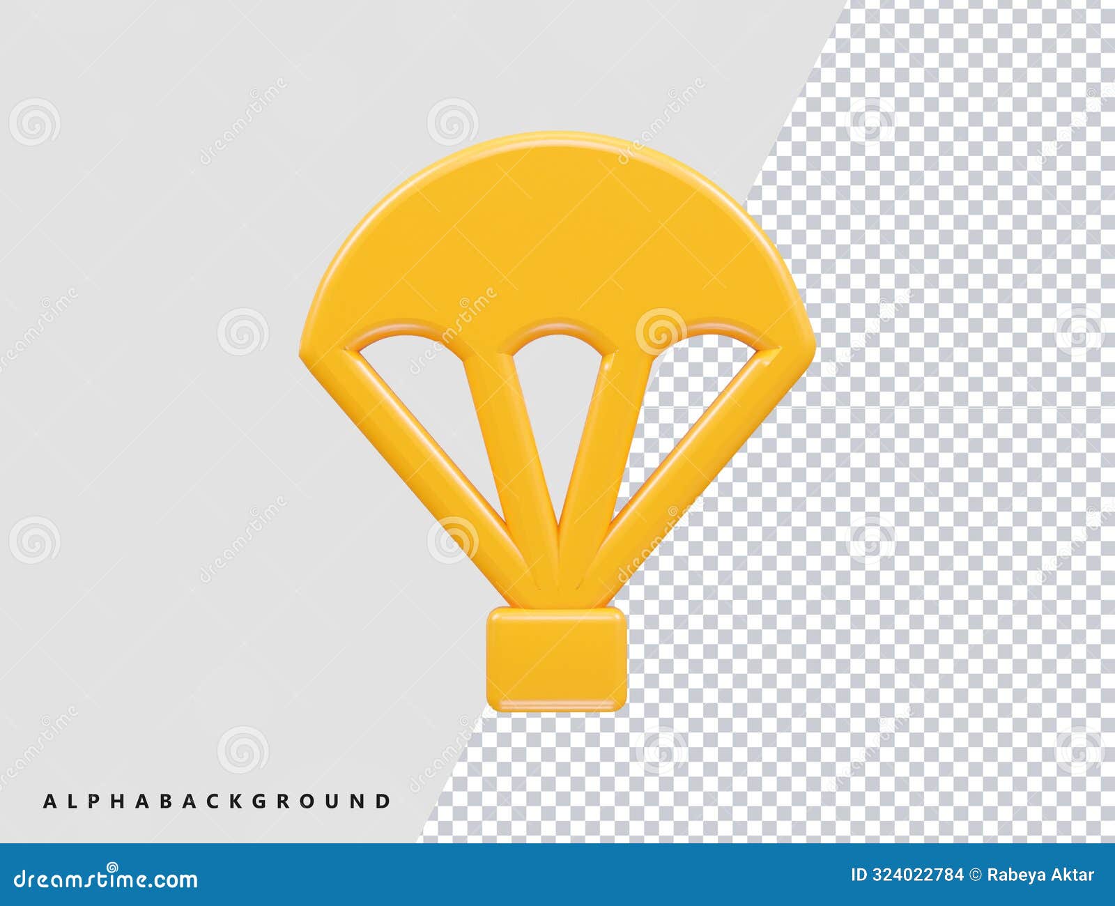 Parachute Icon Vector Illustration Element 3d Rendering Transparent Eps ...