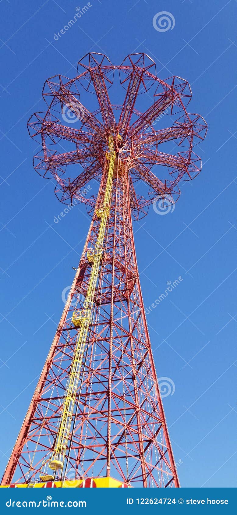 Parachute Jump Ride stock photo. Image of jump, ride - 122624724