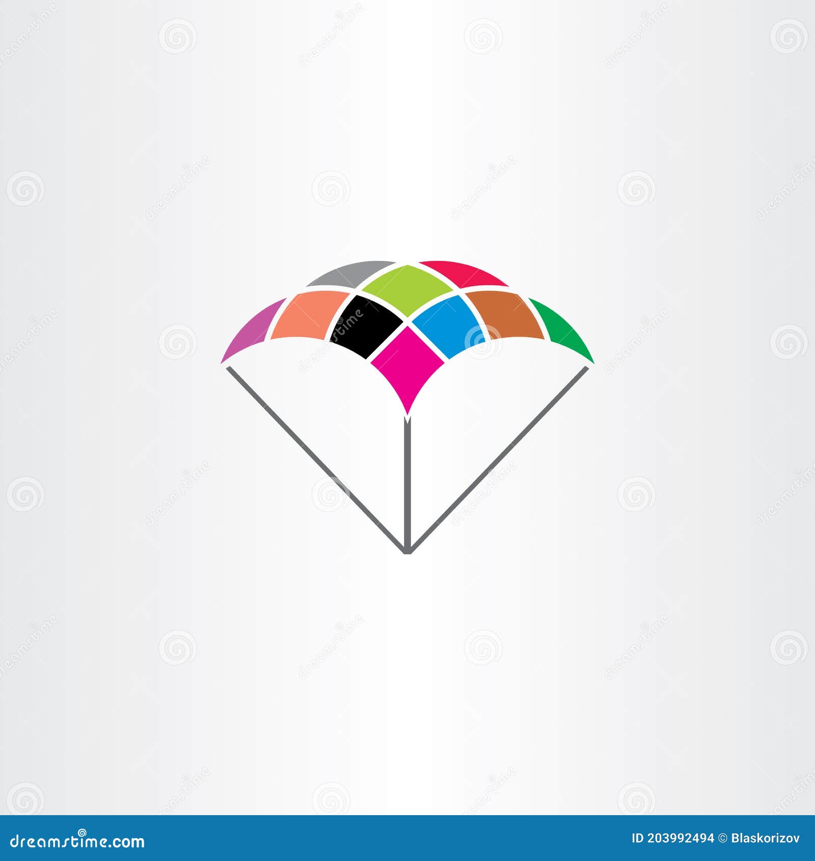 Parachute Logo Symbol Colorful Icon Vector Stock Vector - Illustration ...