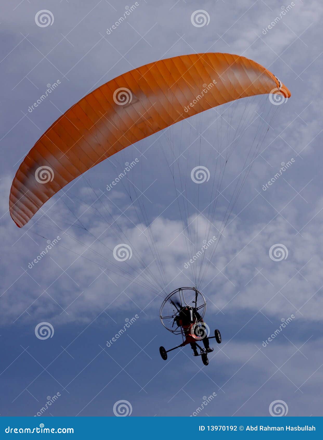 Parachute motor glider stock photo. Image of pilot, motorized - 13970192