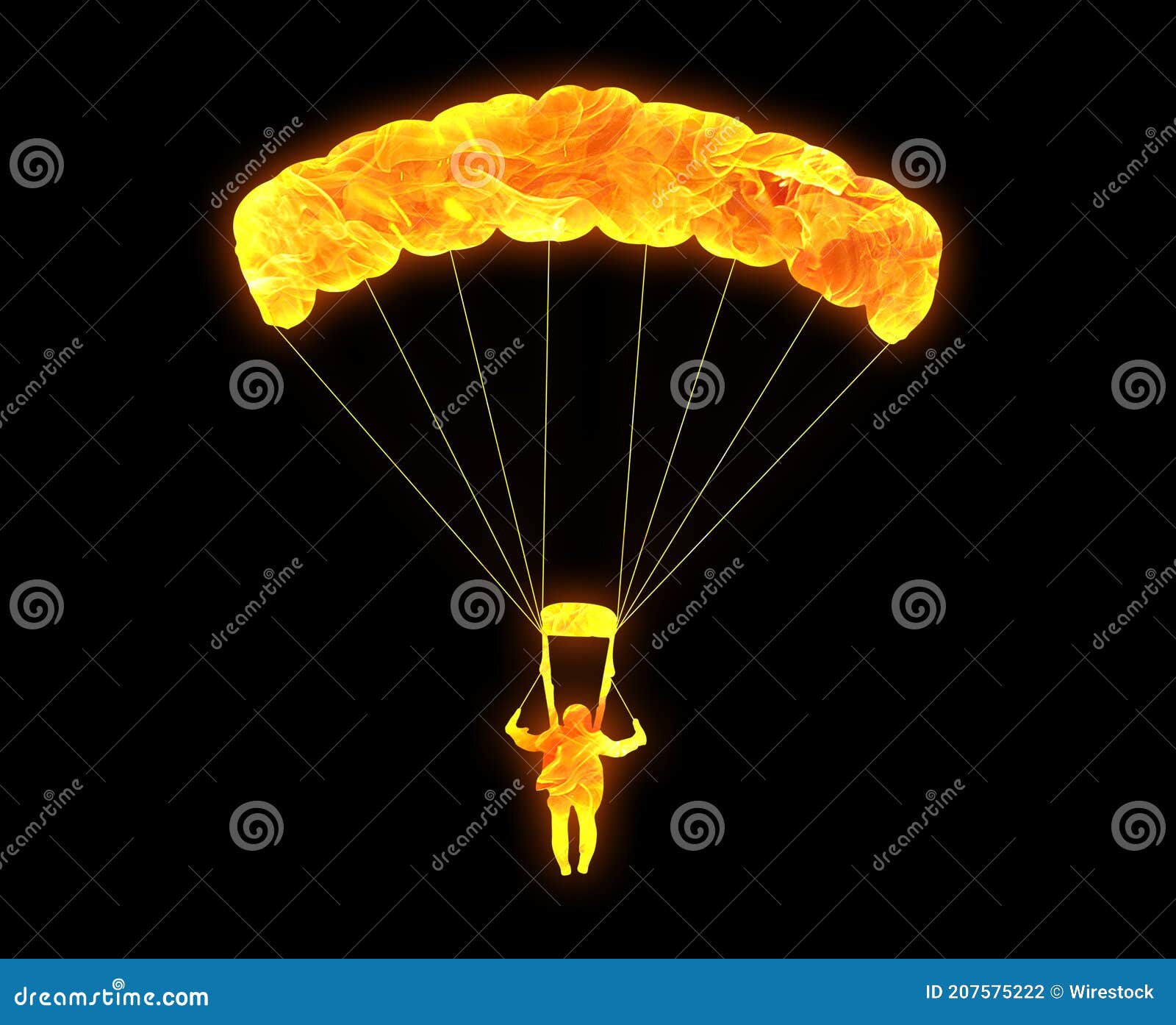 Parachute Outline Symbols, Vector Illustration | CartoonDealer.com ...