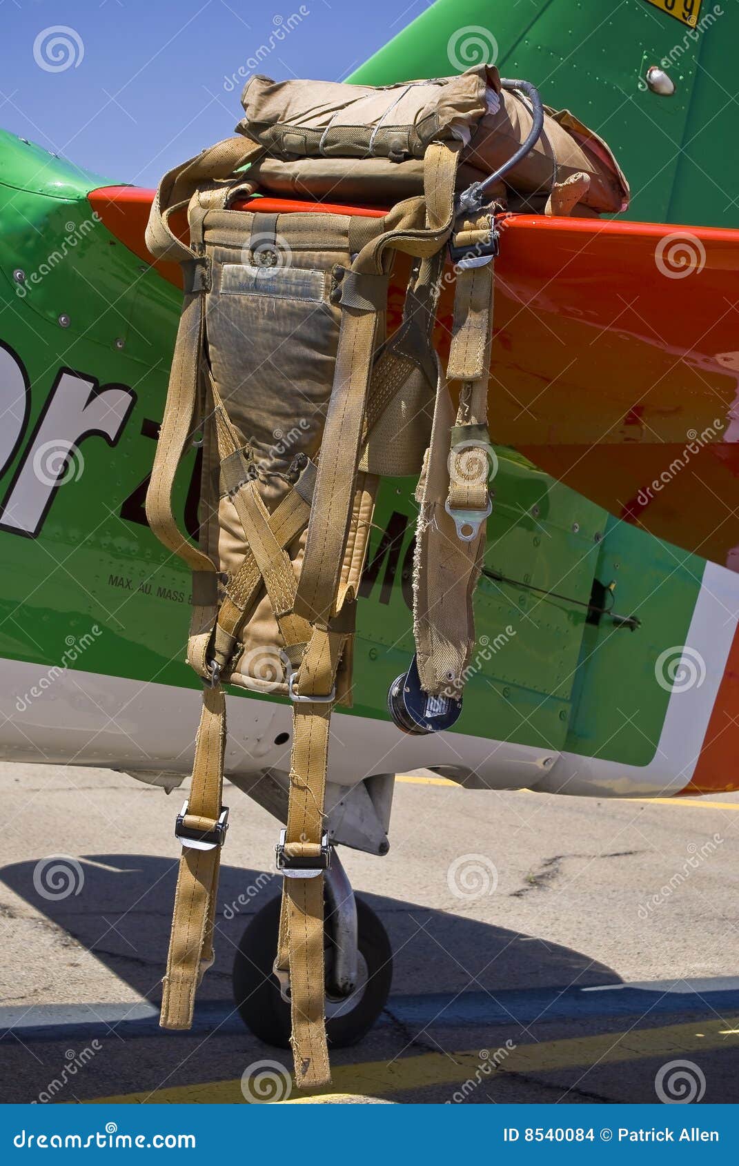 Parachute Pack stock photo. Image of packed, wwii, acrobatic - 8540084