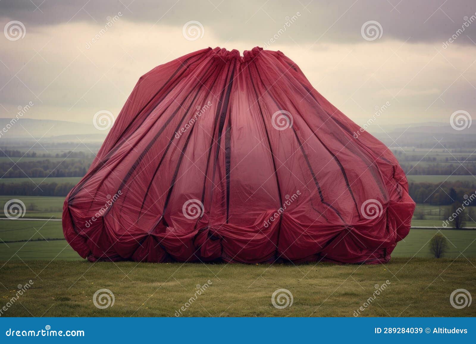 Parachute Partially Inflated, Caught in a Gust of Wind Stock Image ...