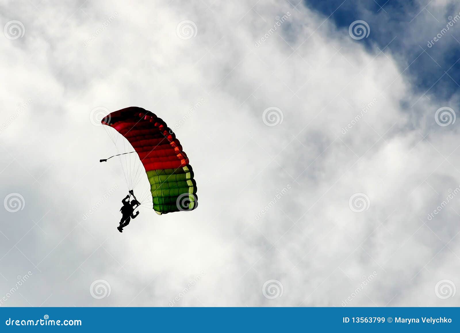 Parachute in the sky stock image. Image of freedom, outdoor - 13563799