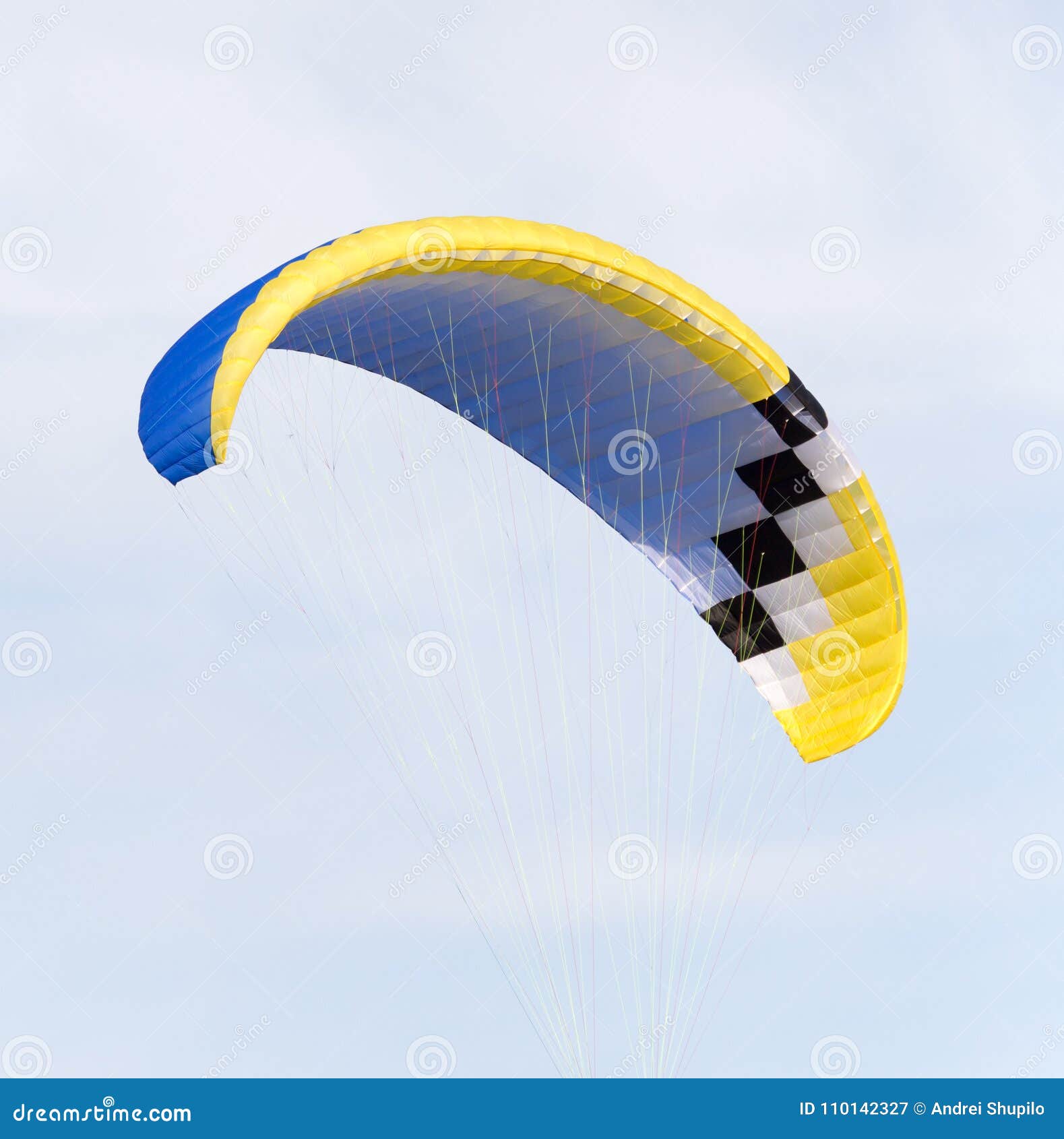 Parachute on a Sky Background Stock Image - Image of paragliding ...