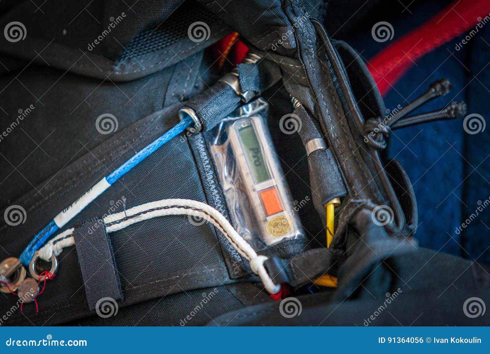 Parachute skydiving safety stock photo. Image of main - 91364056