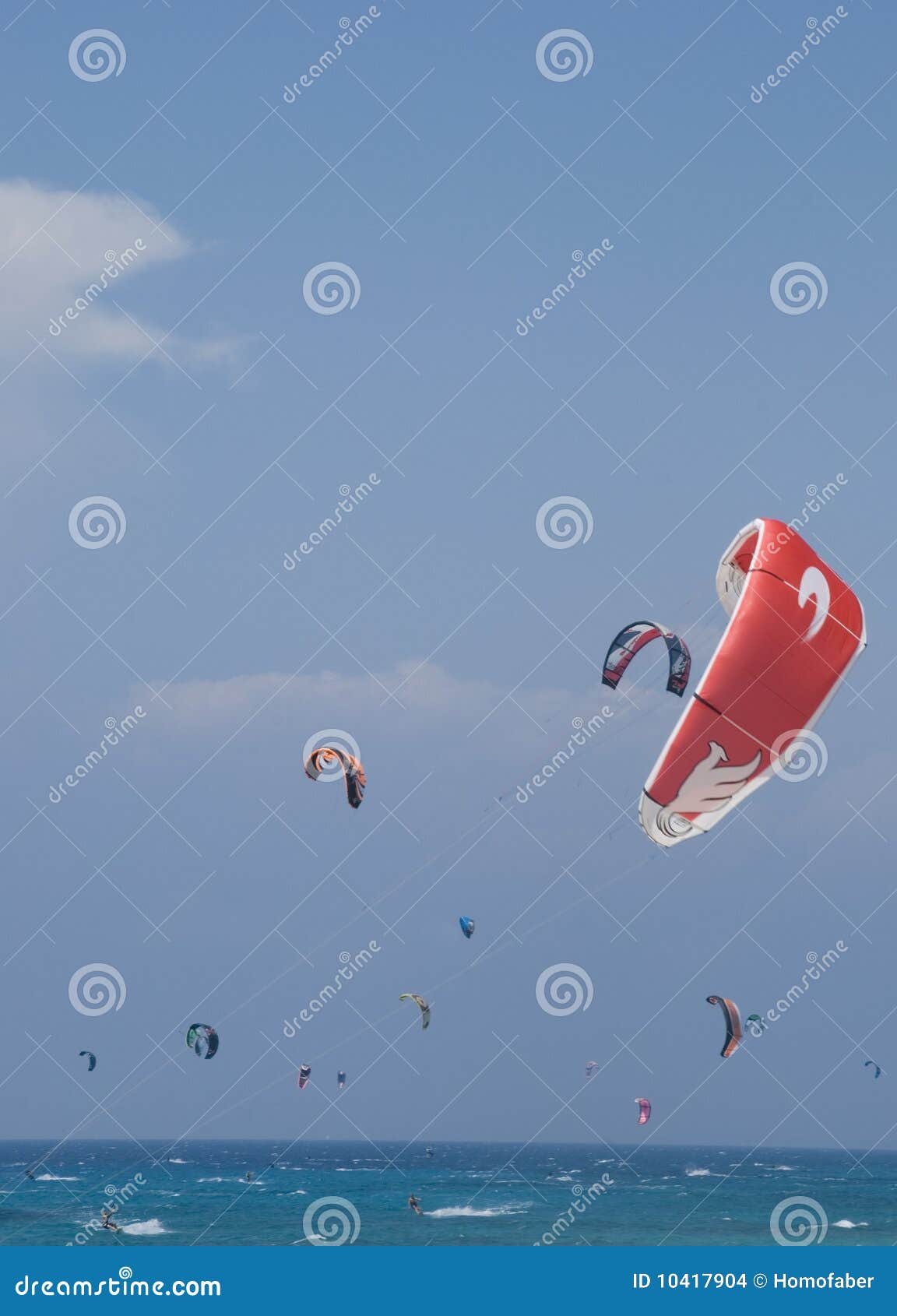 Parachute surfing stock photo. Image of douzines, clouds - 10417904