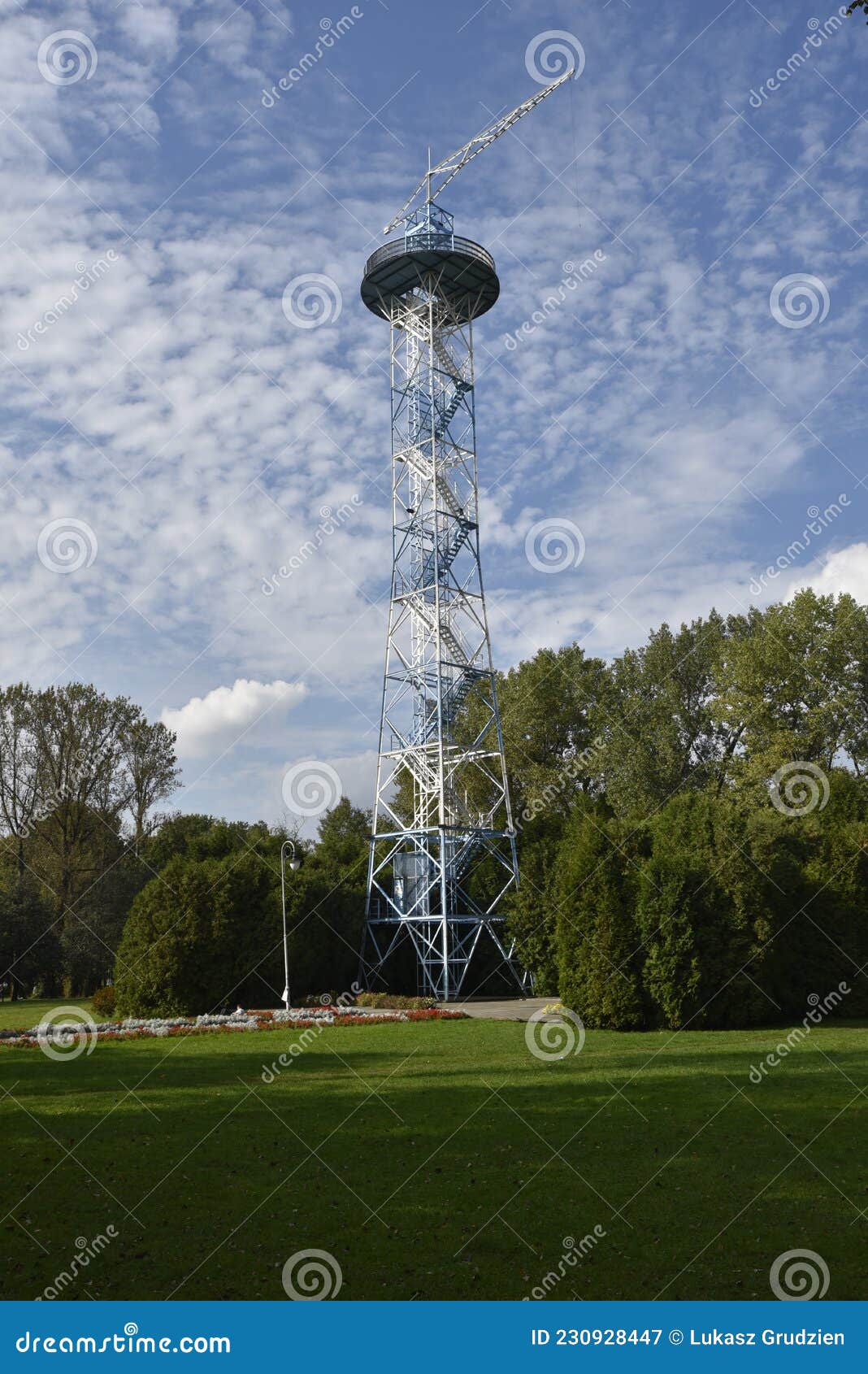 Parachute tower stock image. Image of shrubs, vegetation - 230928447