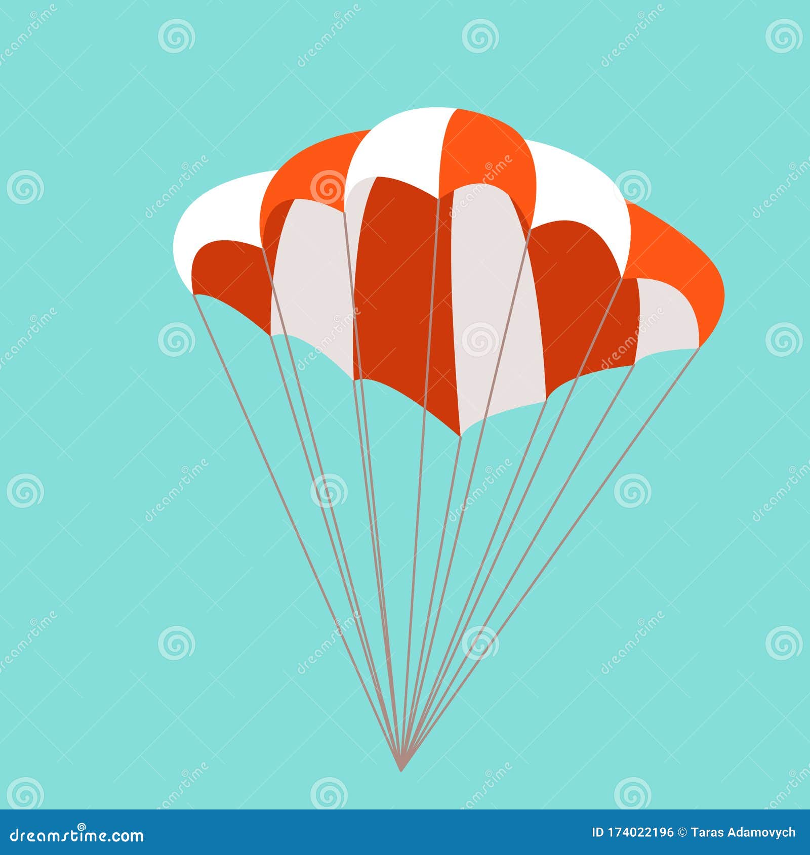 Parachute, Vector Illustration, Flat Style Stock Vector - Illustration ...