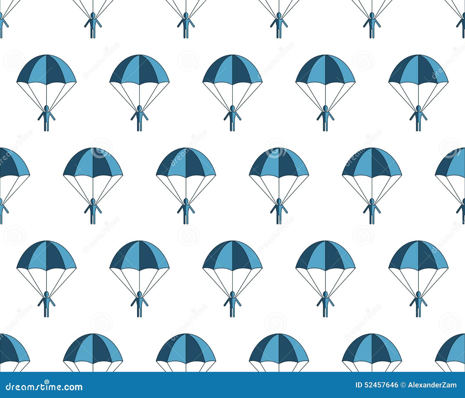 Parachuter pattern stock vector. Illustration of background - 52457646