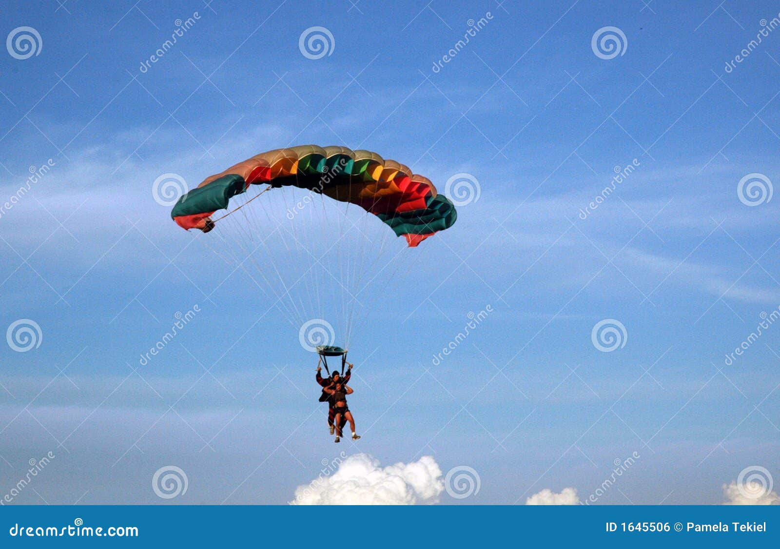Parachuting stock photo. Image of exercise, pastime, height - 1645506