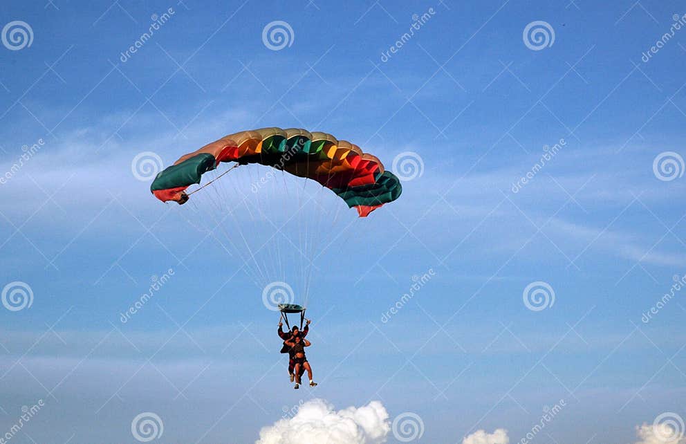 Parachuting stock photo. Image of exercise, pastime, height - 1645506