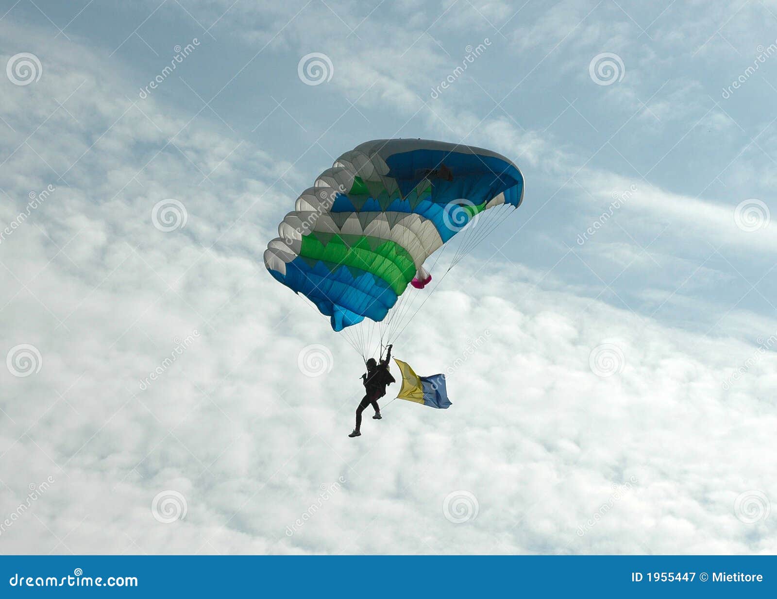 Parachuting - Back Lit Picture. Image: 1955447
