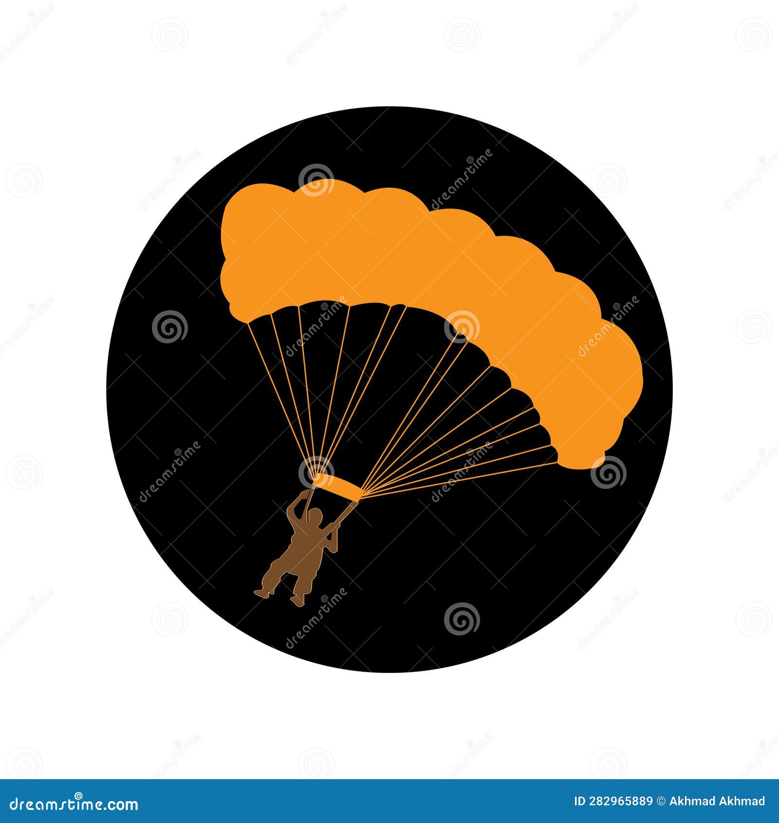 Parachuting icon stock vector. Illustration of vector - 282965889