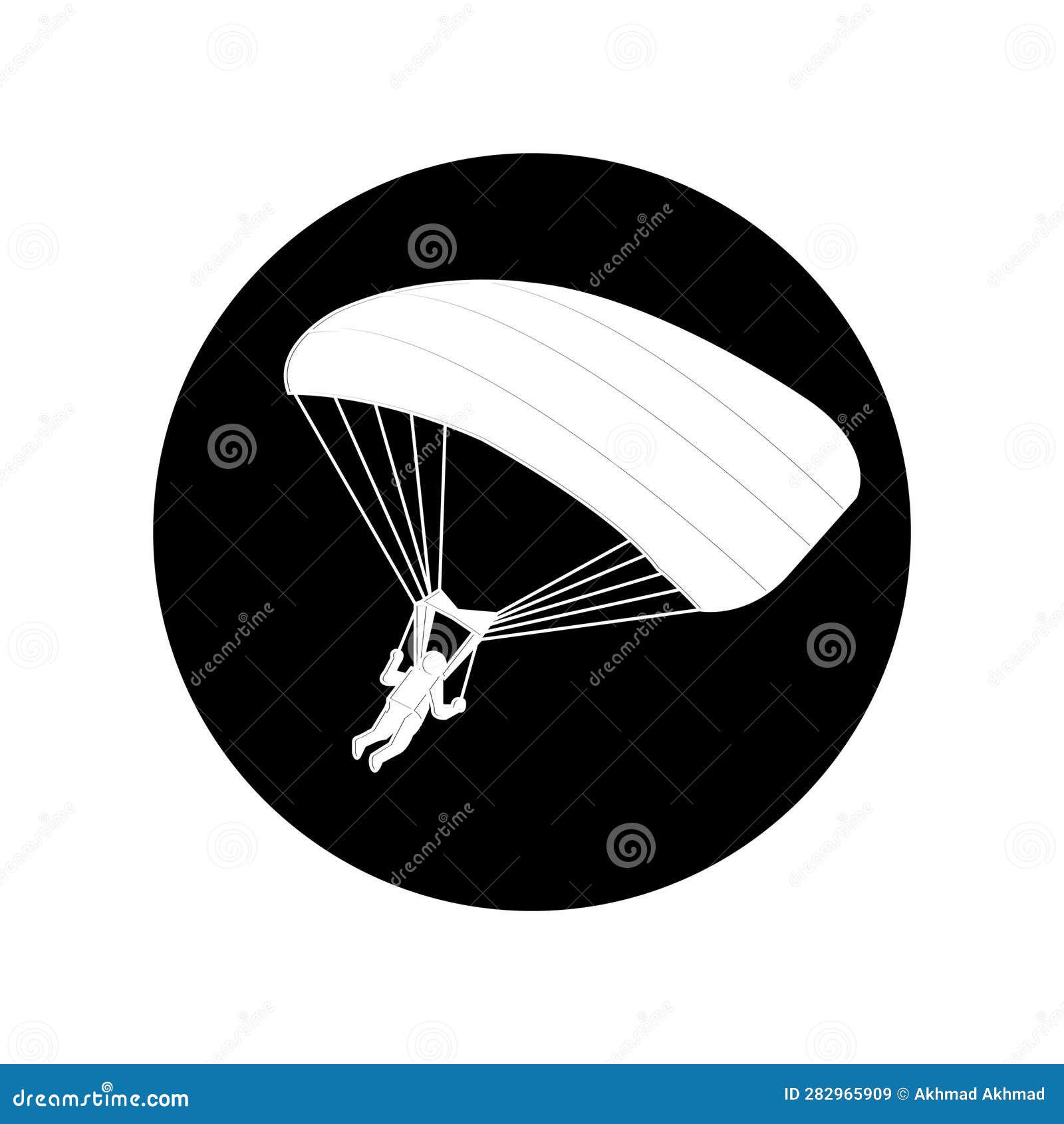 Parachuting icon stock vector. Illustration of skydive - 282965909