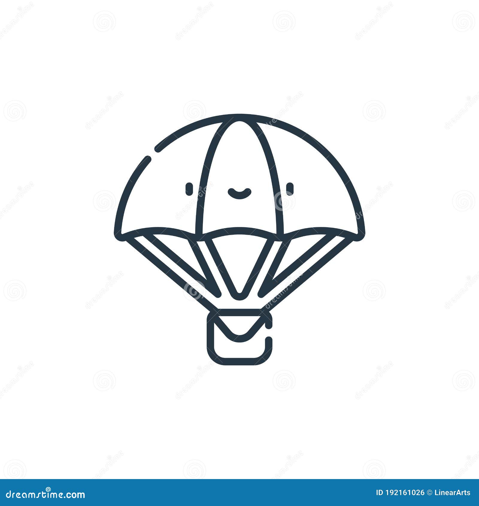 Parachuting Icon Vector from Adventure Concept. Thin Line Illustration ...