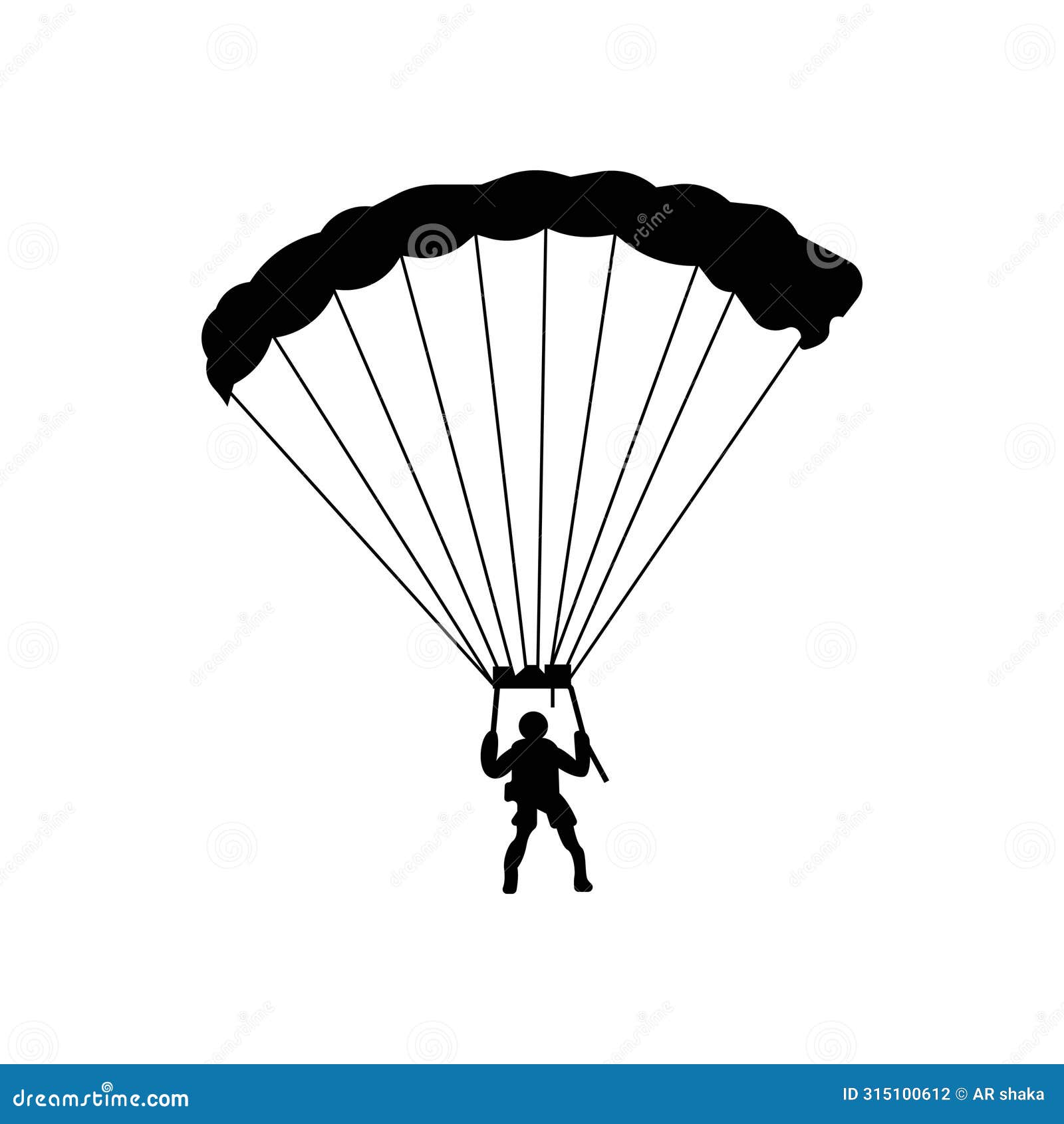 Parachuting or Paragliding Icon, Vector Illustration Symbol Design ...