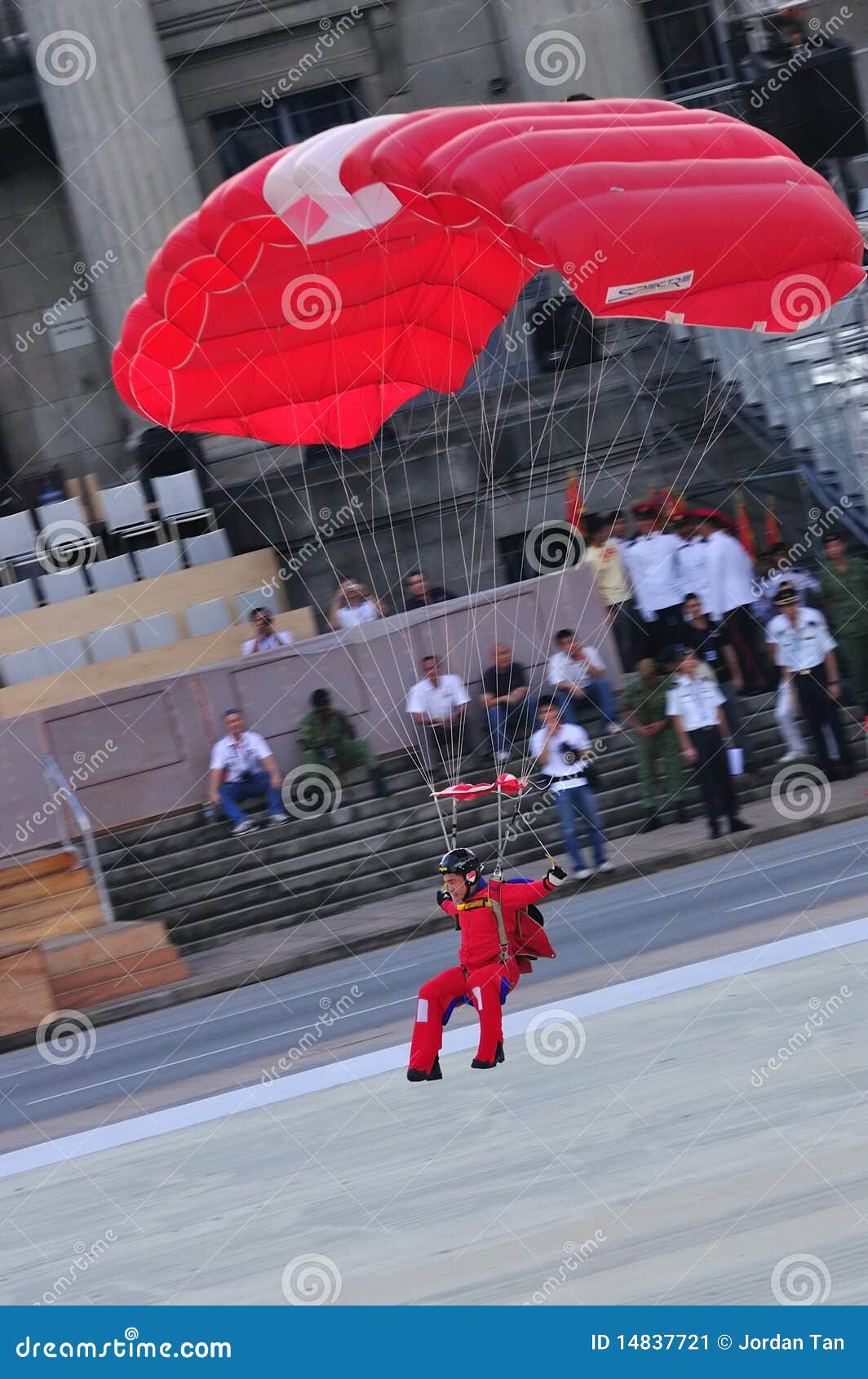 Parachuting Performance during NDP Rehearsal Editorial Photo - Image of ...