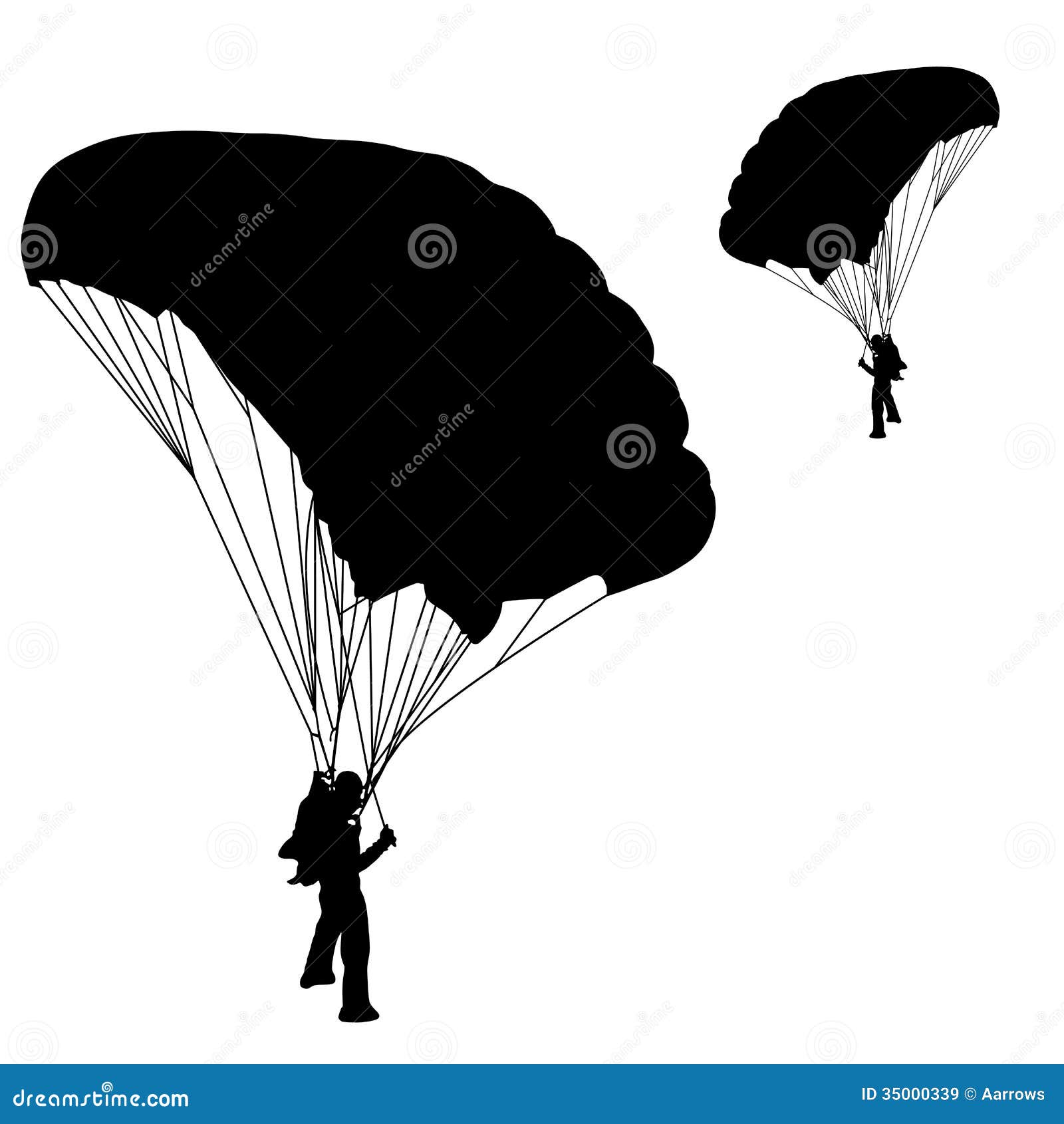 Parachuting stock vector. Illustration of parachutist - 35000339