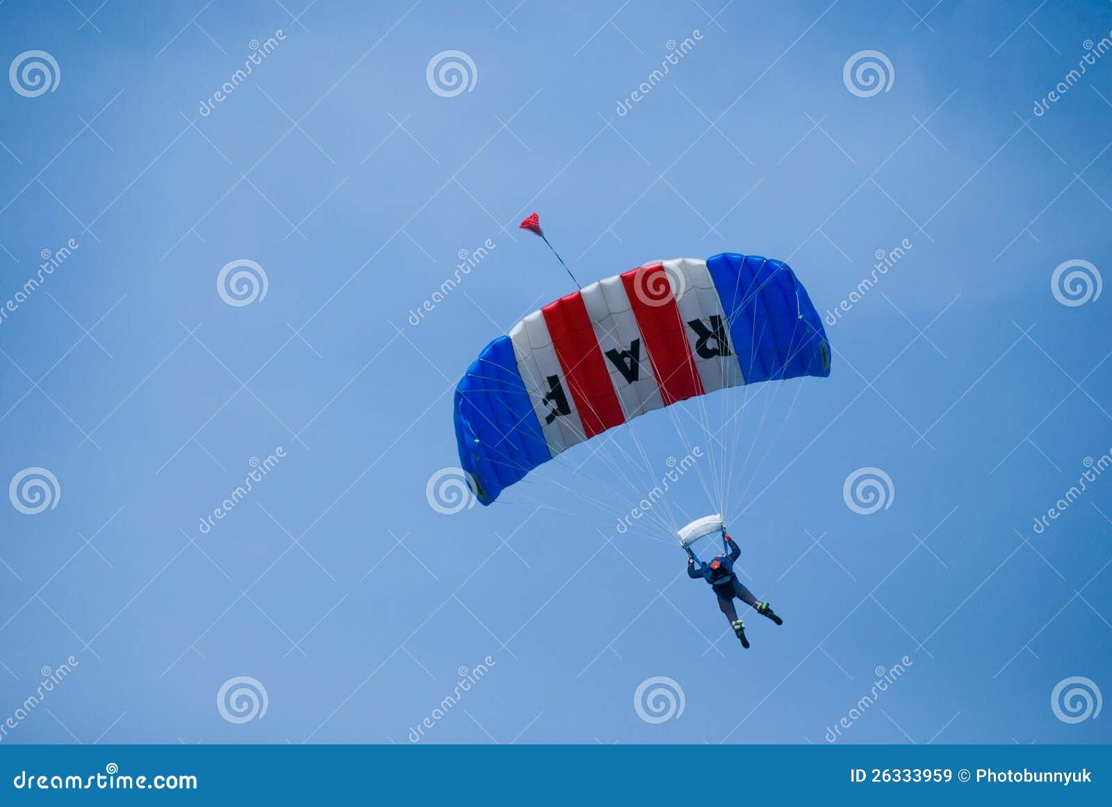 Parachutist. editorial stock image. Image of blue, parachute - 26333959