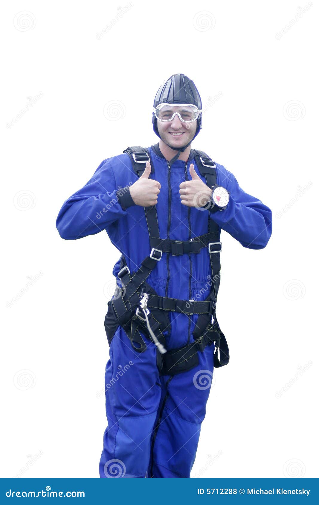 Parachutist stock photo. Image of isolated, gear, outfit - 5712288
