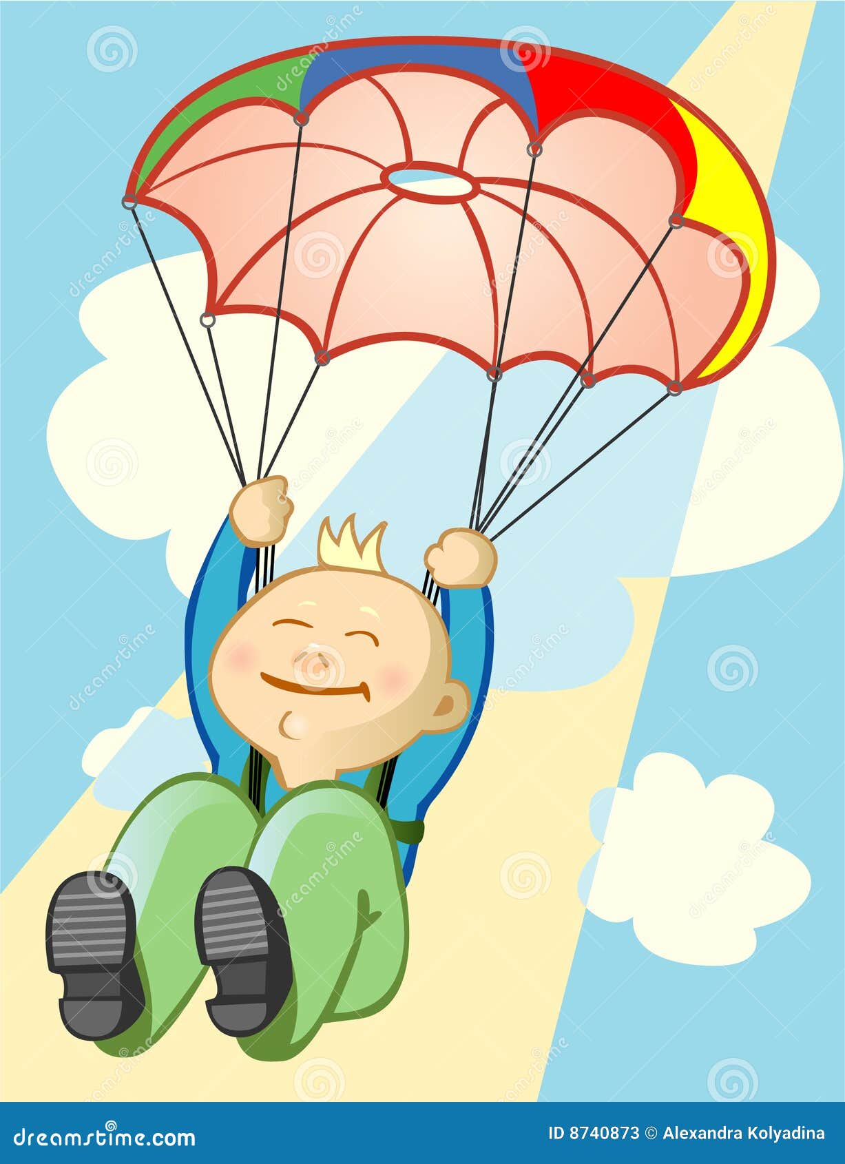Parachute Boys Royalty-Free Illustration | CartoonDealer.com #3666318