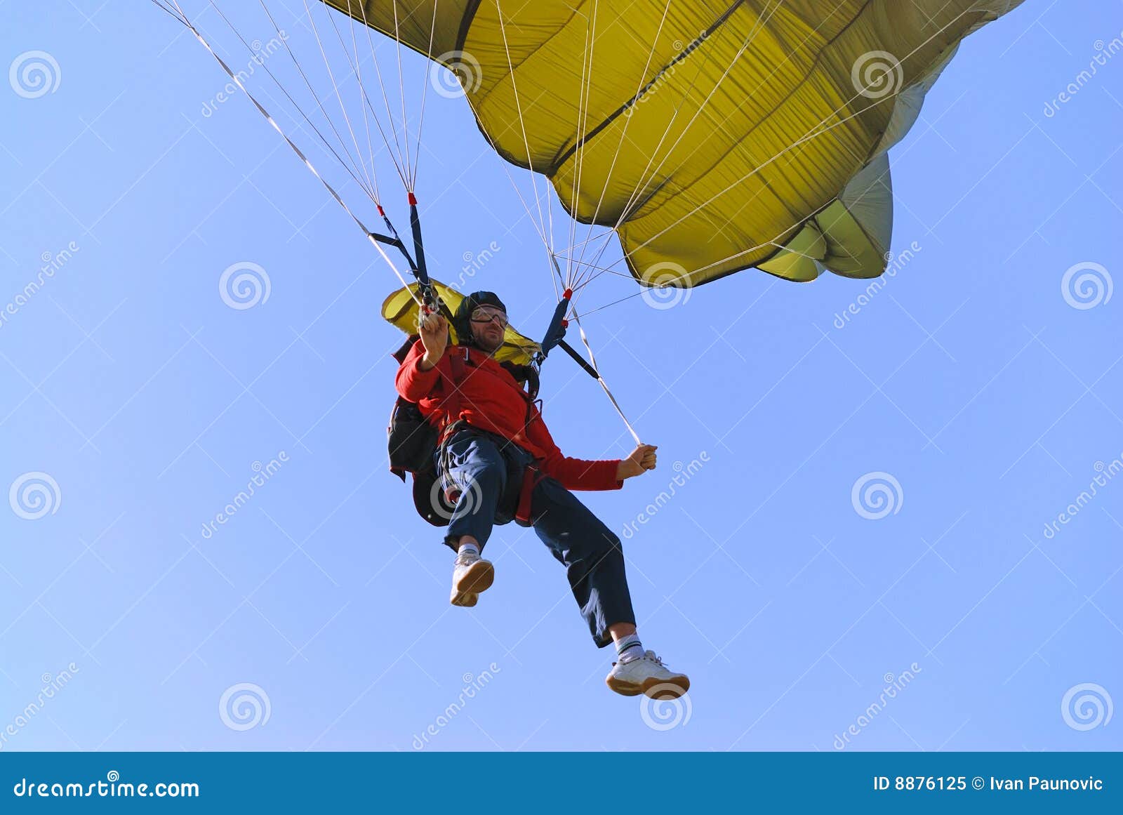 Parachutist stock image. Image of colorful, hang, blue - 8876125