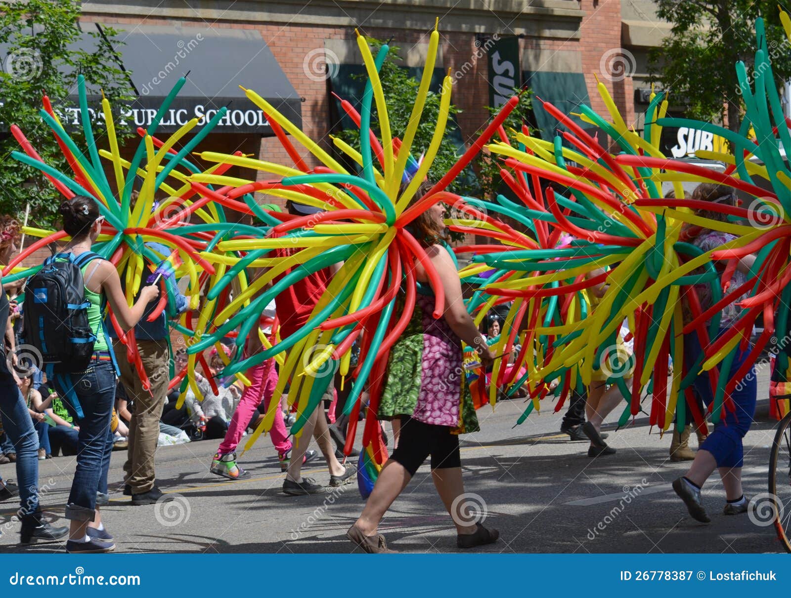Parade with Balloons editorial photography. Image of green - 26778387