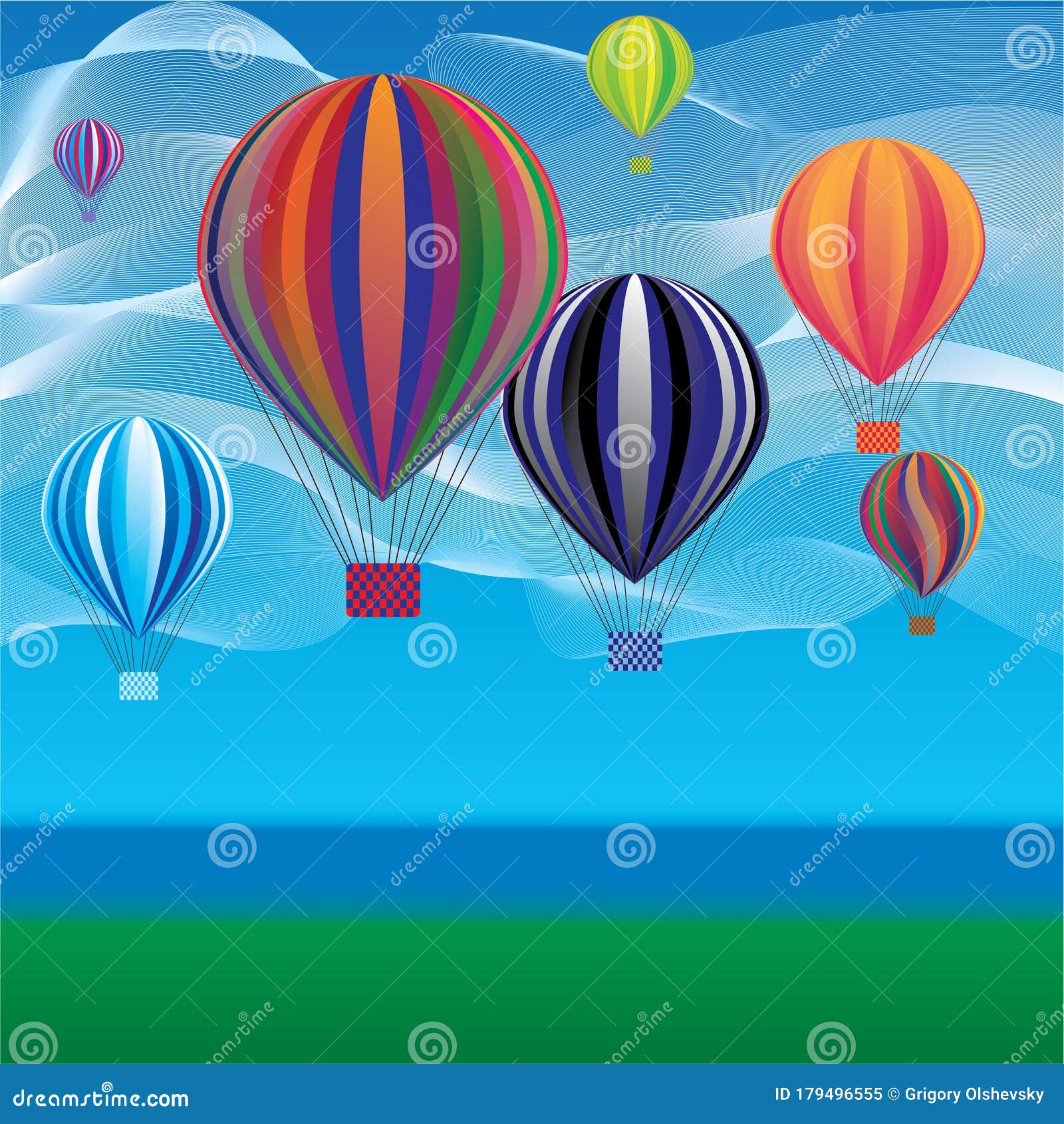 The Parade of Balloons. Color Illustration Stock Vector - Illustration ...