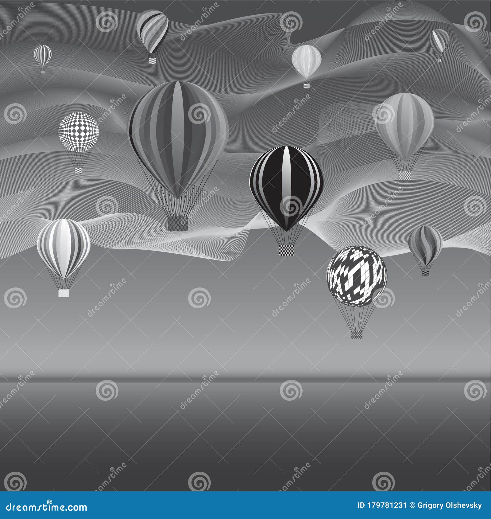 The Parade of Balloons. Color Illustration Stock Vector - Illustration ...