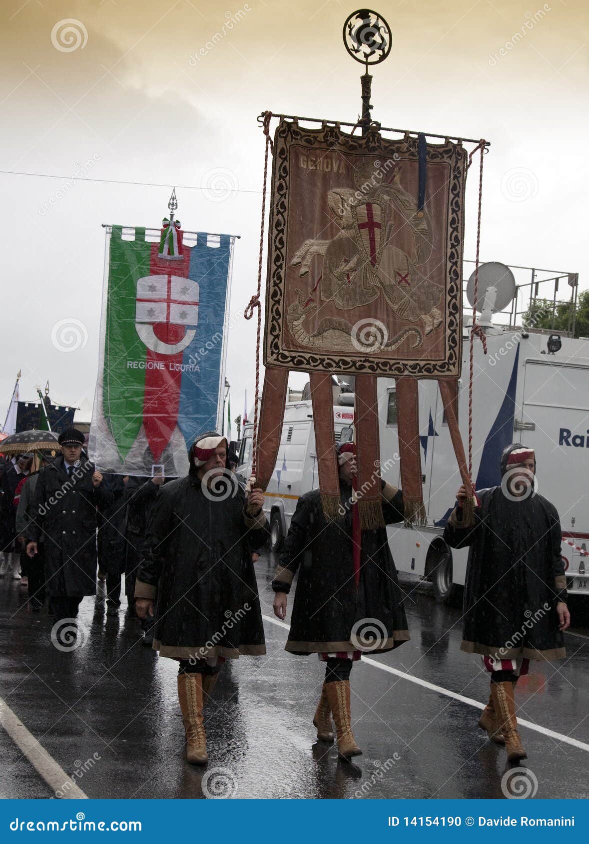 The Parade and the Banner of the Republic of Genoa Editorial Image ...