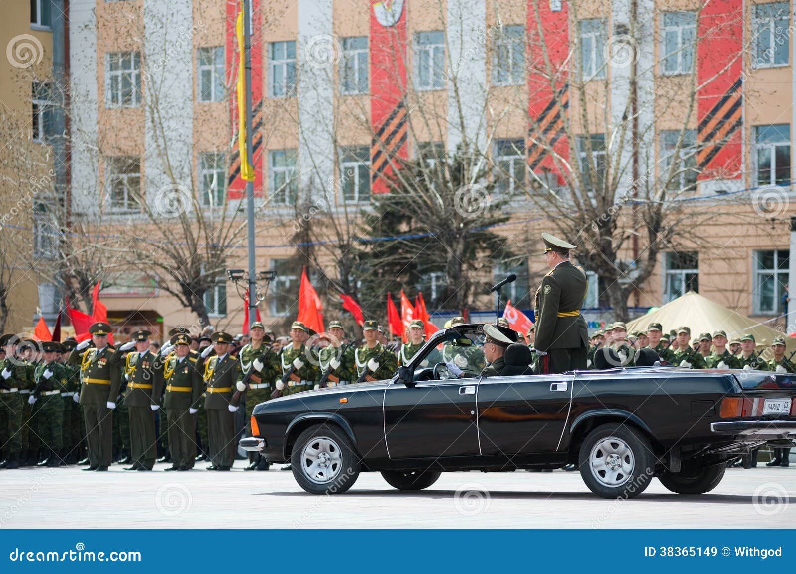 Parade commander in car editorial stock image. Image of public - 38365149