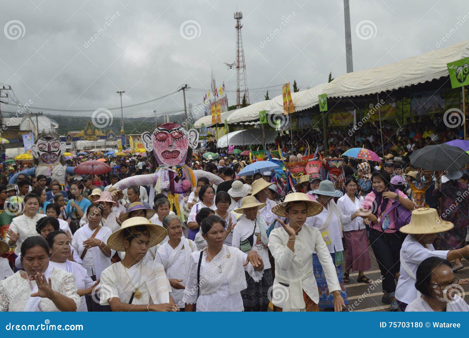 The Parade Event Phi Ta Khon Editorial Image - Image of colourful, view ...