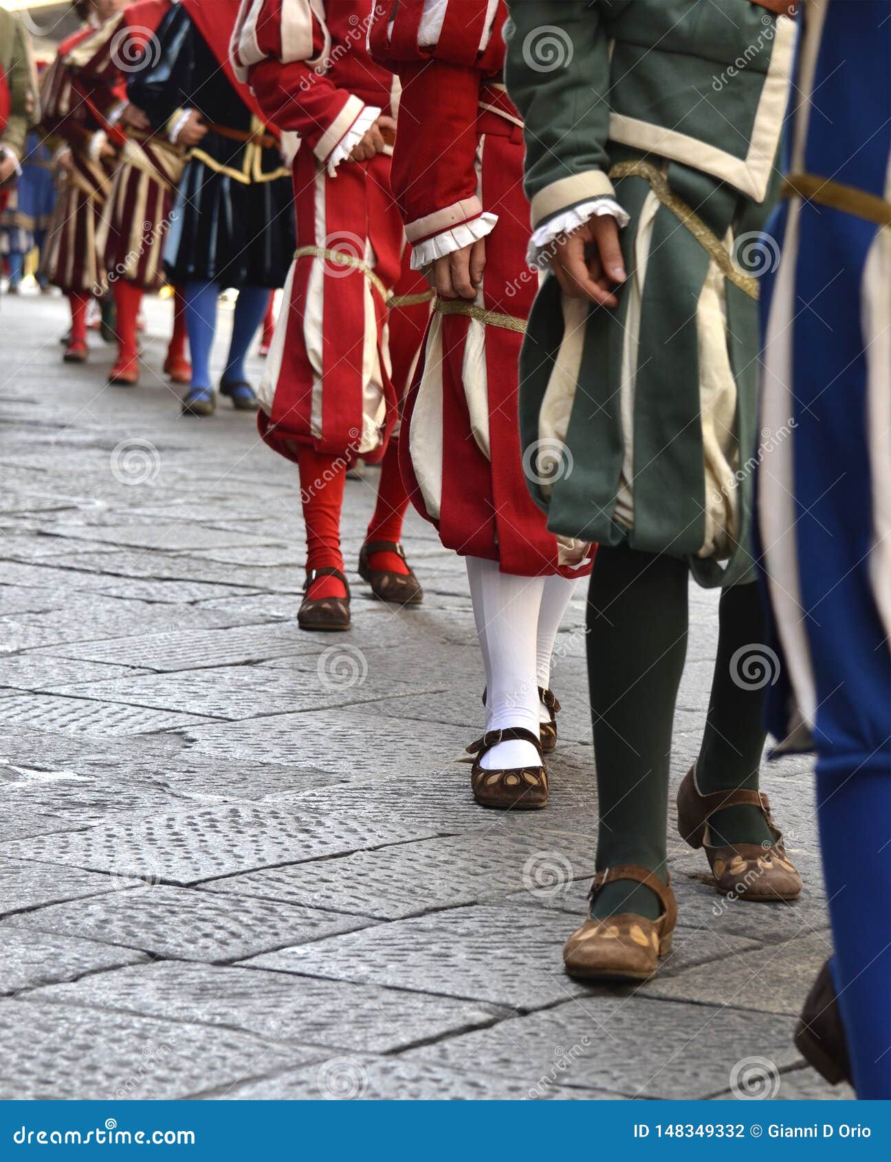 Parade of the Figurants of the Medieval Historical Procession Stock ...