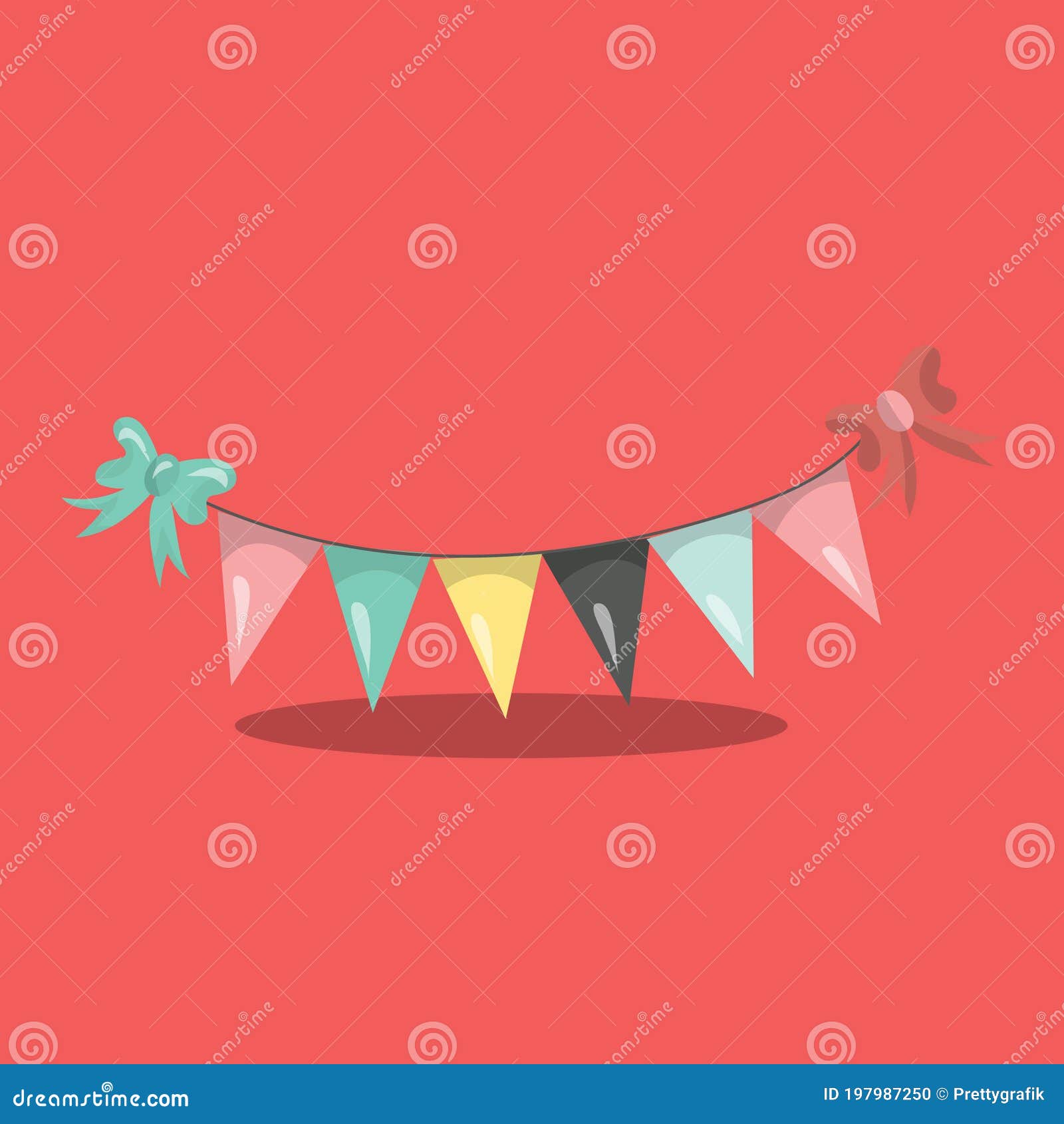 PARADE FLAG TRIANGLE 01 vektor illustrationer. Illustration av tecknad ...