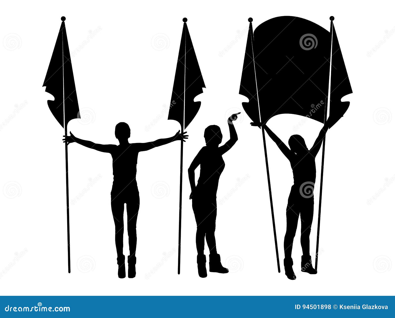 Parade with flags. Logo stock illustration. Illustration of adult ...