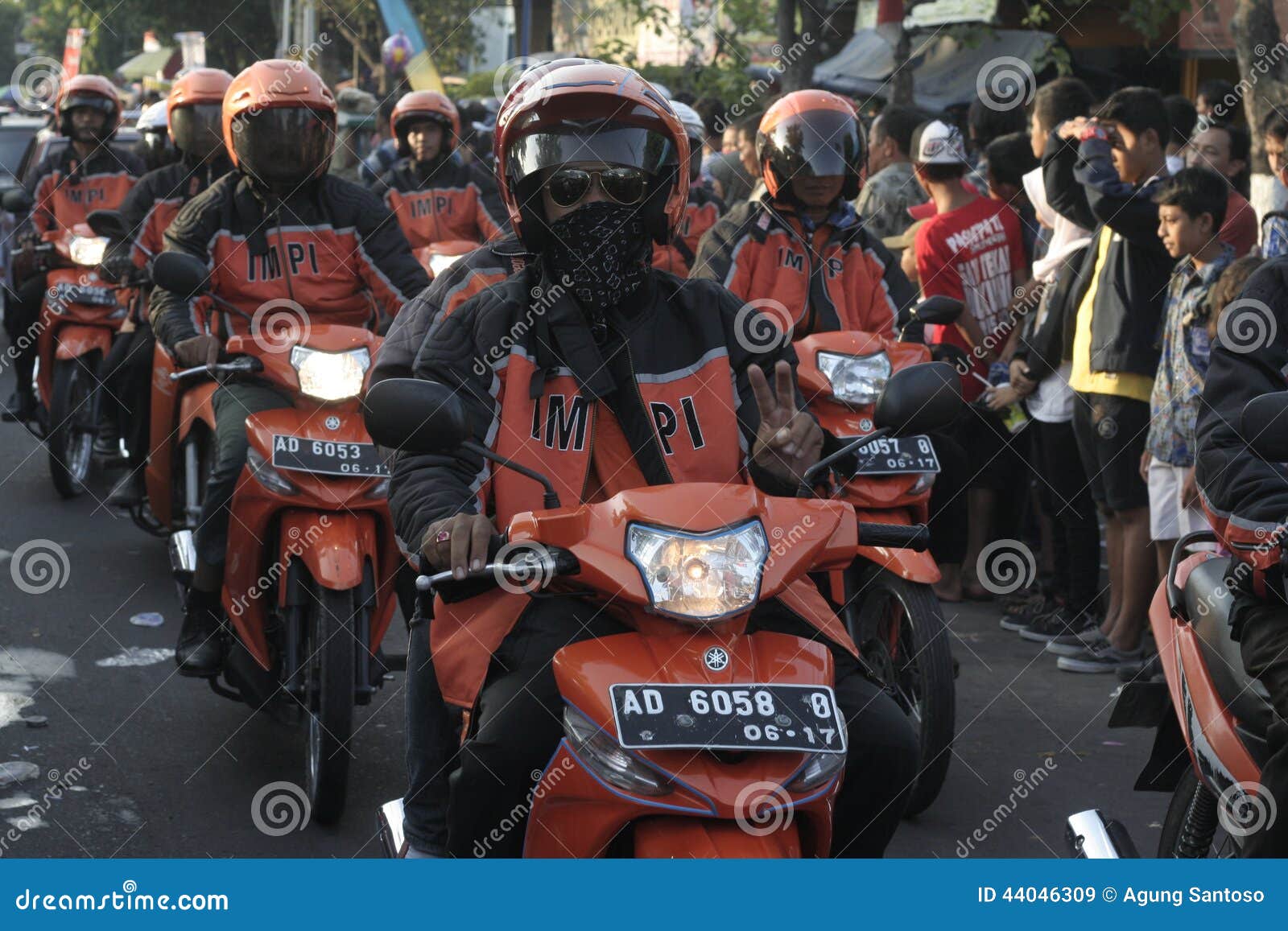 Parade Followed Entourage Motorcycle Lovers Sukoharjo Editorial Stock ...