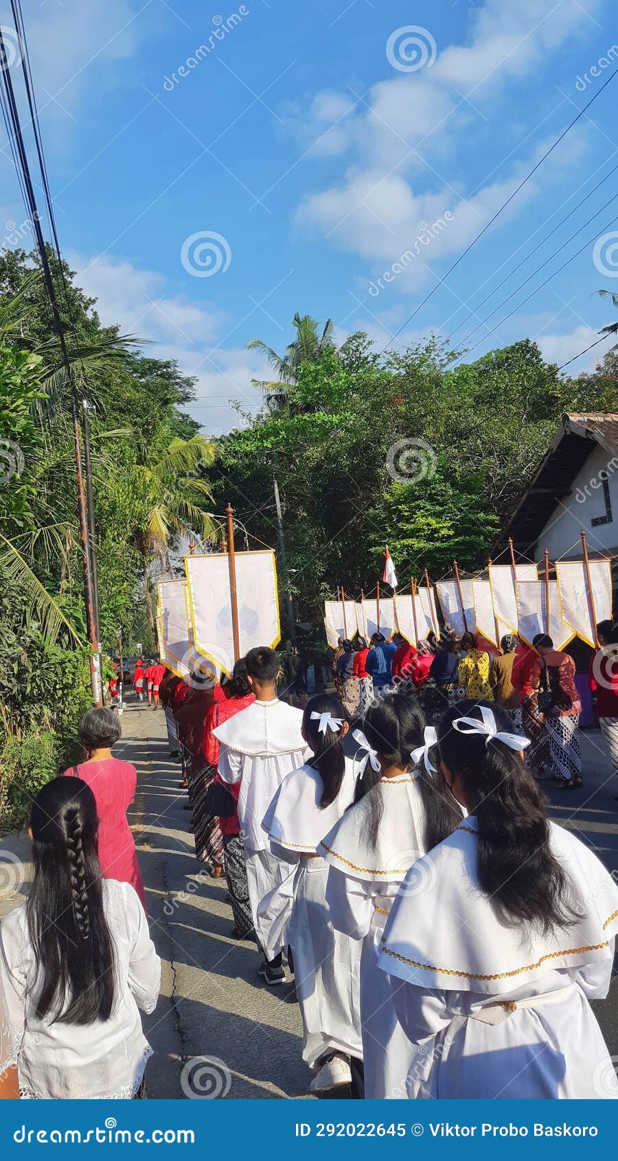 A Parade with People Wearing White Attire Editorial Image - Image of ...